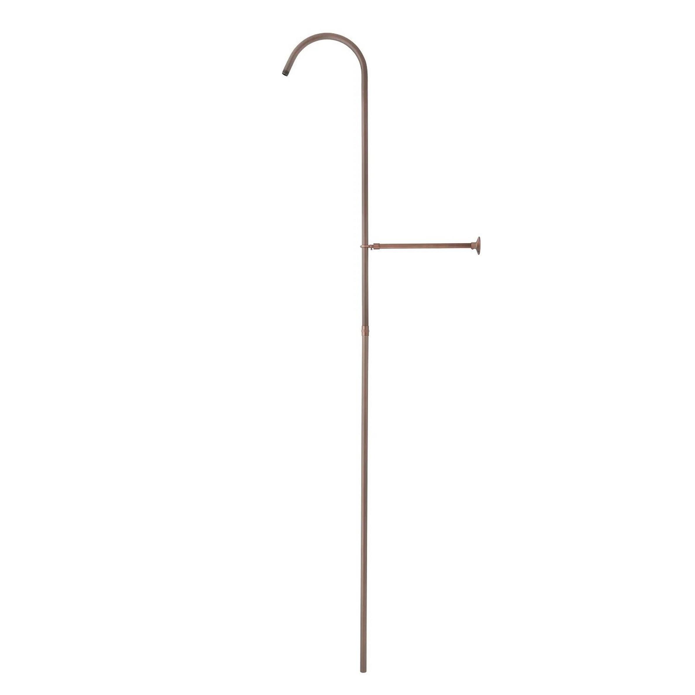 1/2" x 77" Shower Riser with Wall Brace - 9" Projection - Oil Rubbed ...