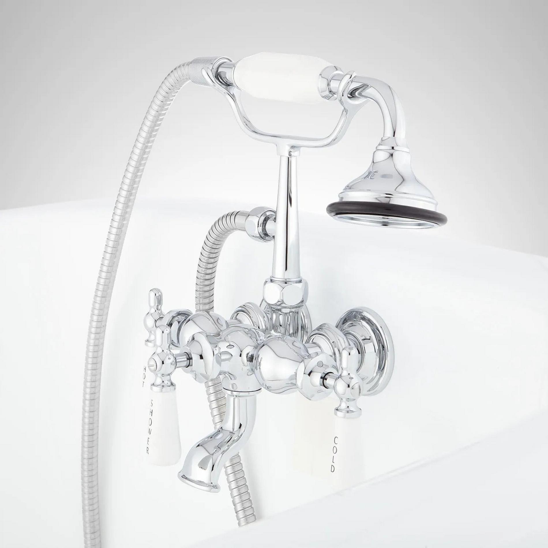Mini Telephone Tub-Wall-Mount Faucet and Hand Shower | Signature Hardware