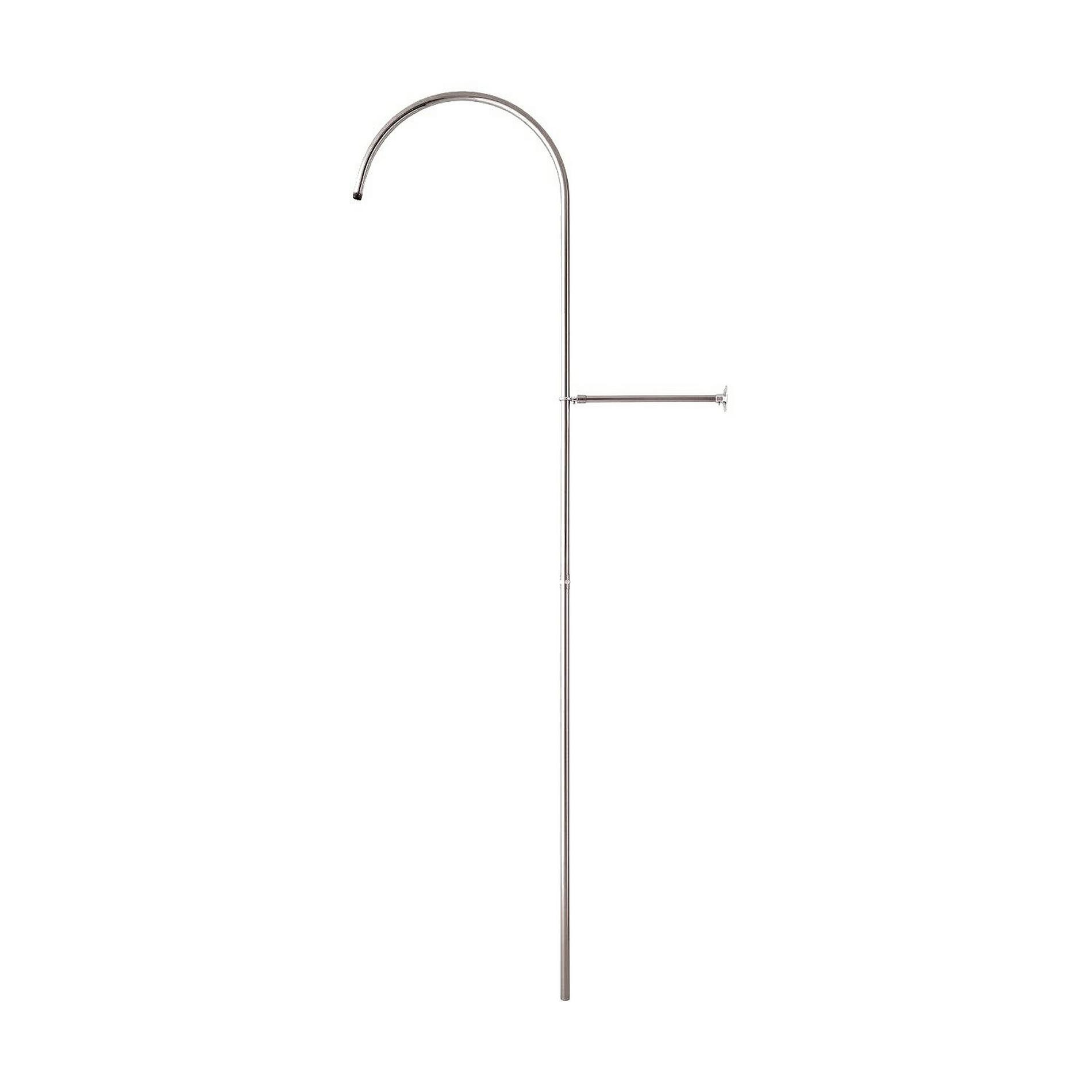 1/2" IPS Heavy Duty 78" Shower Riser Pipe with 18" Arching Shower Arm ...