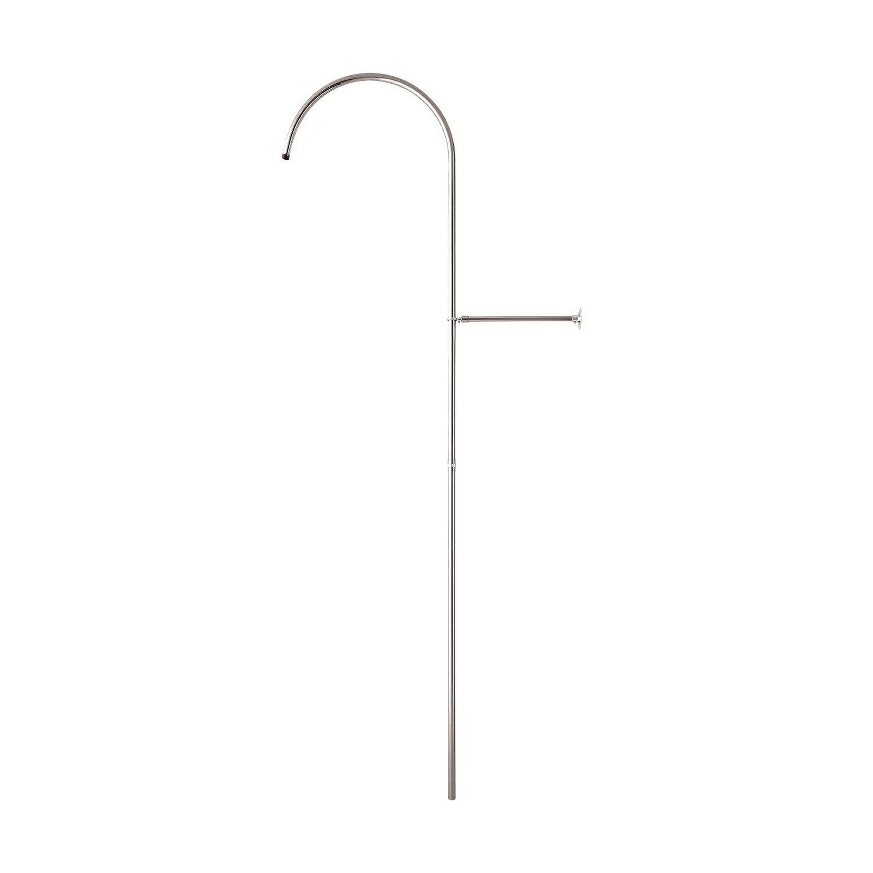 1/2" IPS Heavy Duty 78" Shower Riser Pipe with 18" Arching Shower Arm ...