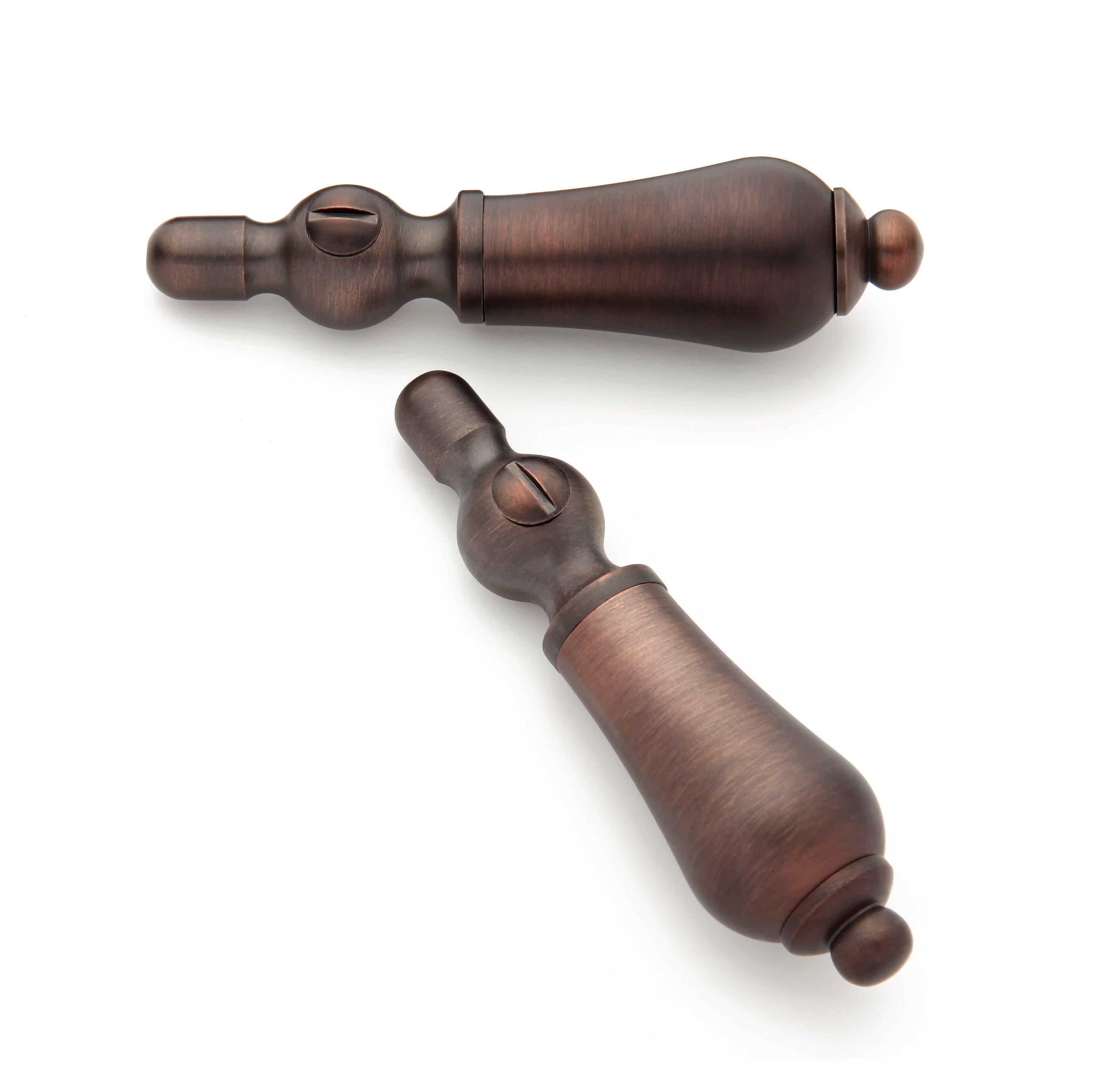 Small Brass Straight Lever Handle - 32 Splines - Oil Rubbed Bronze ...