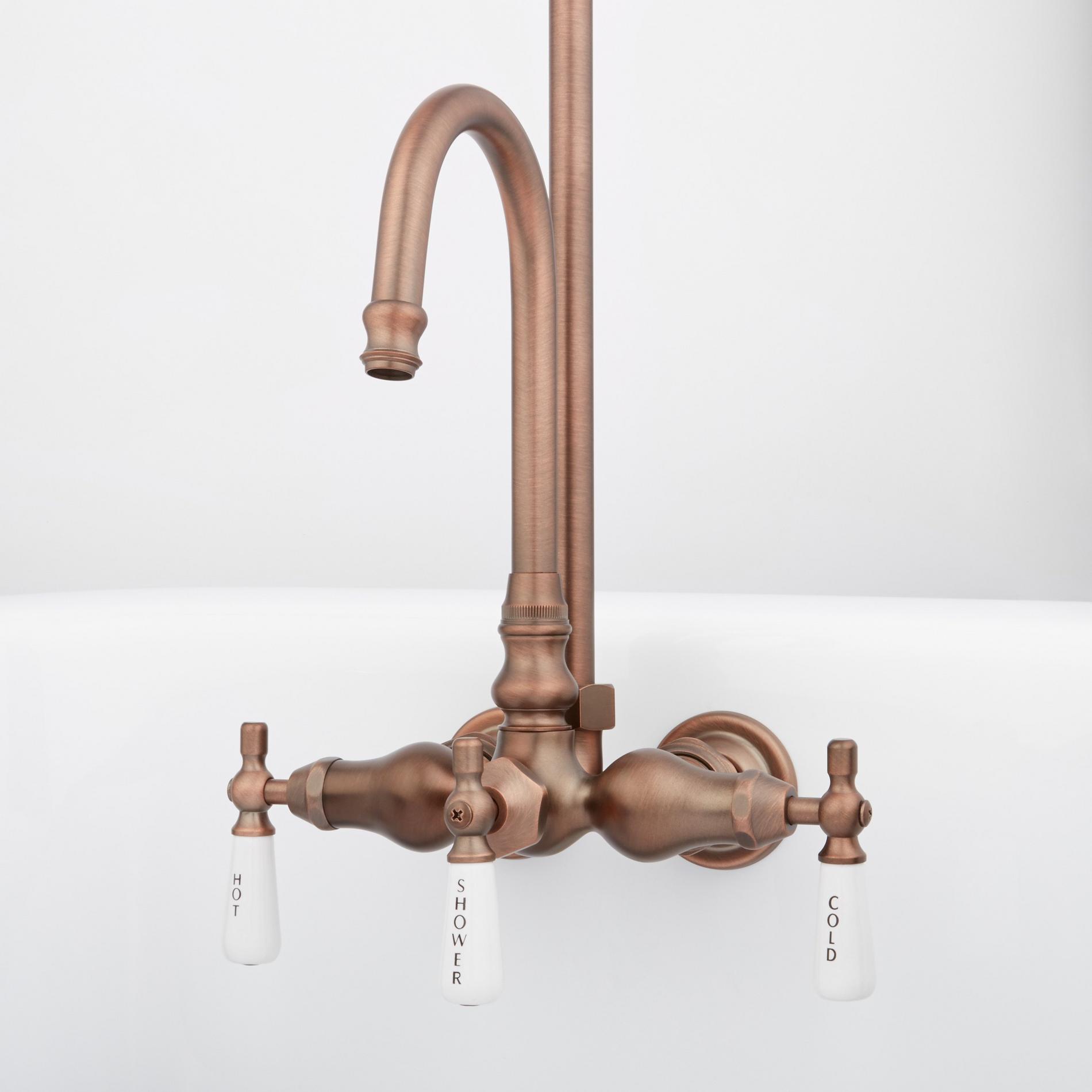 Gooseneck Leg Tub Diverter Valve - Oil Rubbed Bronze | Signature Hardware