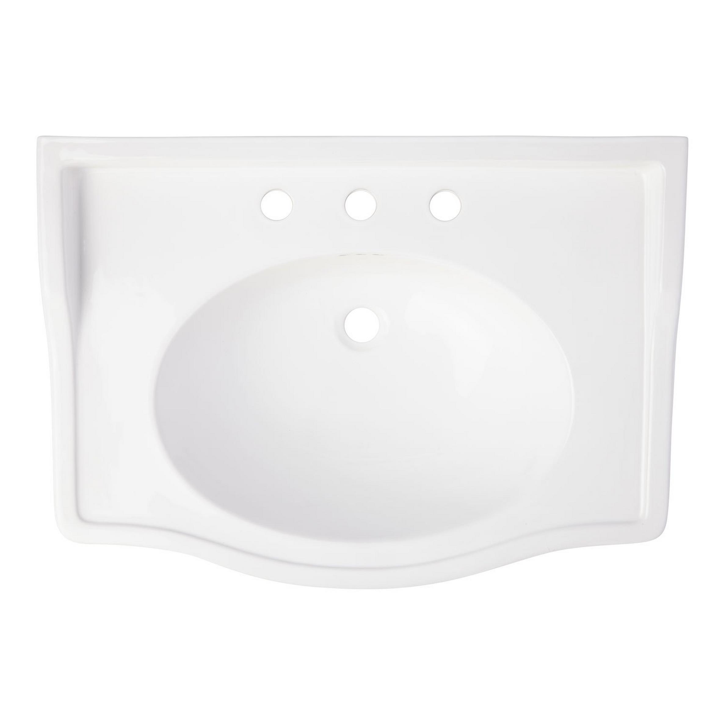 30" Cierra Porcelain Pedestal Sink | Signature Hardware