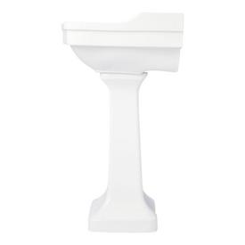 Cierra Porcelain Pedestal Sink - 8" Centers - White | Signature Hardware
