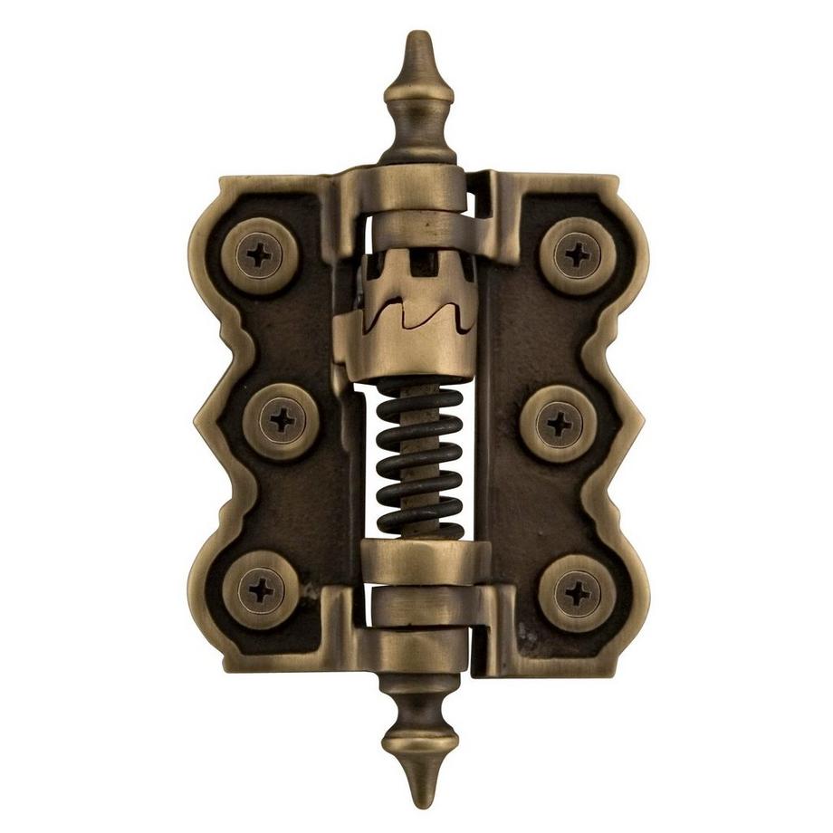 Rounded Steel Door Hinge With Spring Hinge - 2 Pack | Signature Hardware