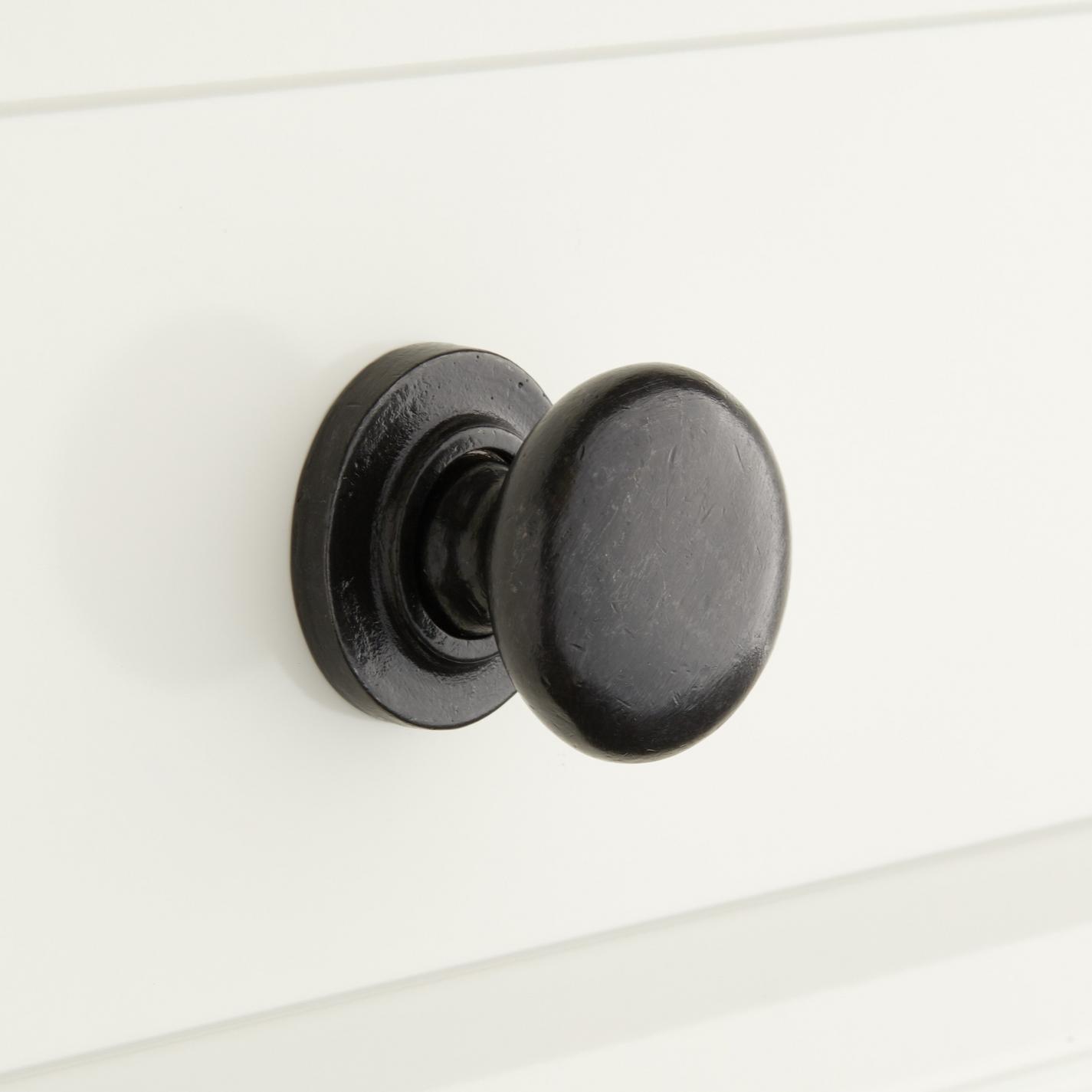 Solid Bronze Round Knob with Beveled Round Base Plate | Signature Hardware