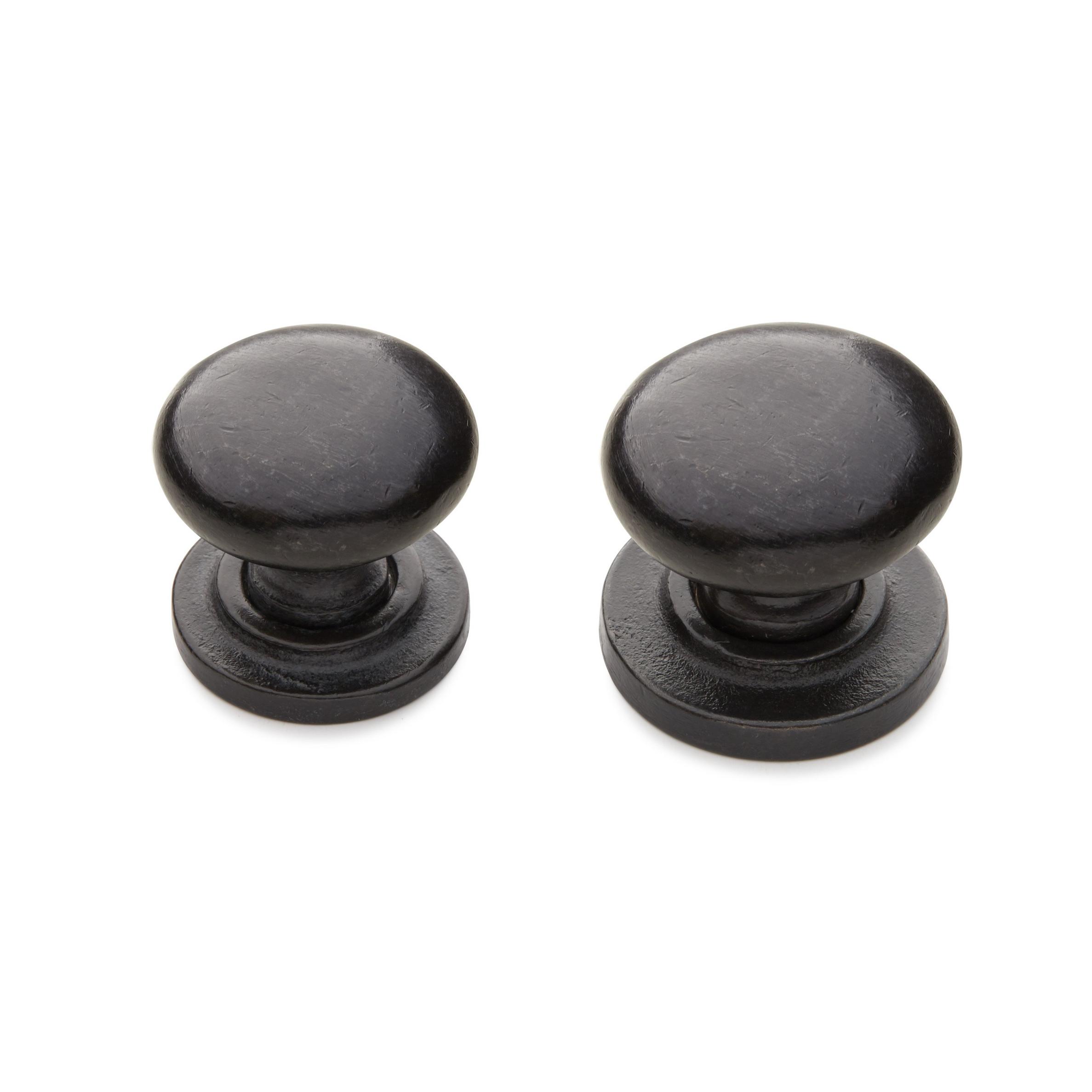 Solid Bronze Round Knob with Beveled Round Base Plate | Signature Hardware