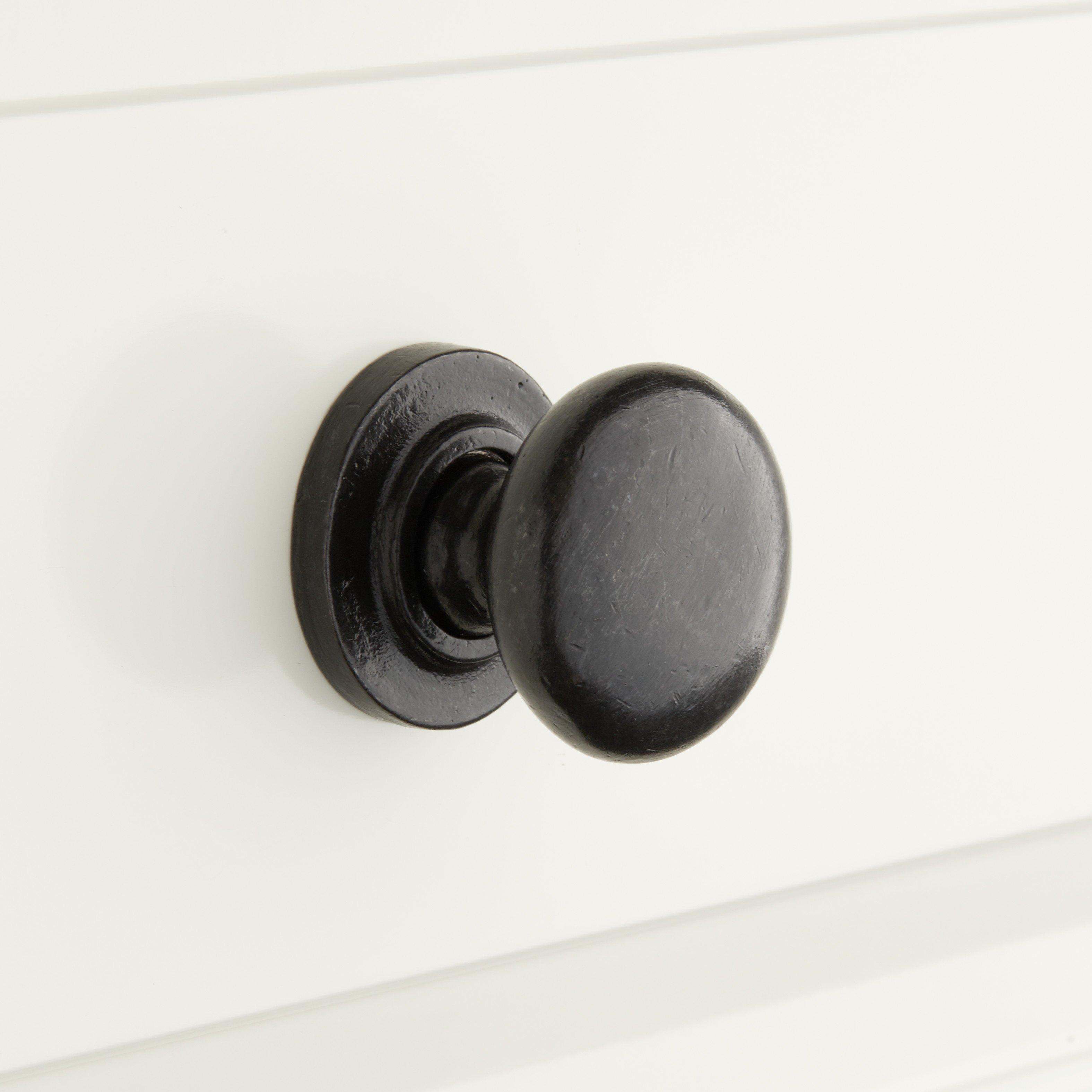 Solid Bronze Round Knob with Beveled Round Base Plate | Signature Hardware