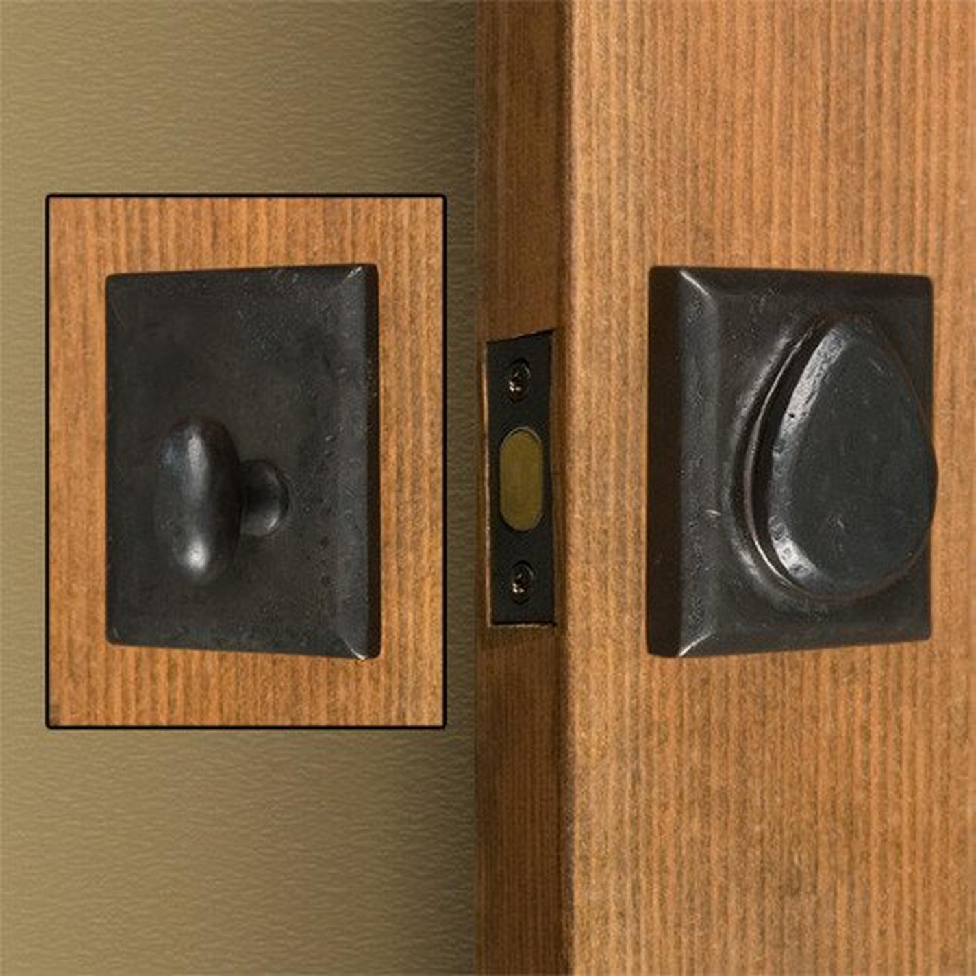Solid Bronze Rectangular Deadbolt Lock - Dark Bronze | Signature Hardware