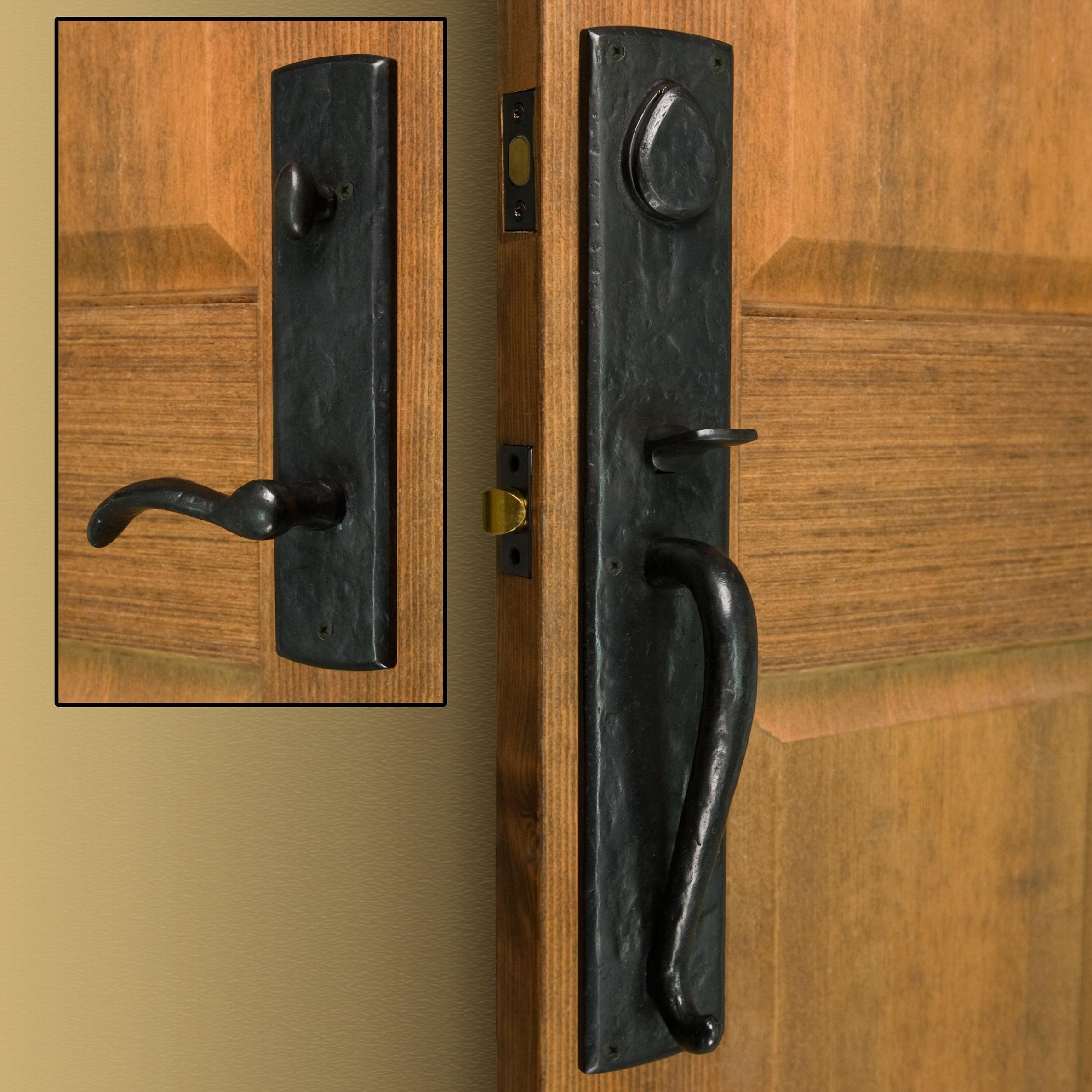 Ellis Solid Bronze Entrance Door Set with Lever Handle | Signature Hardware