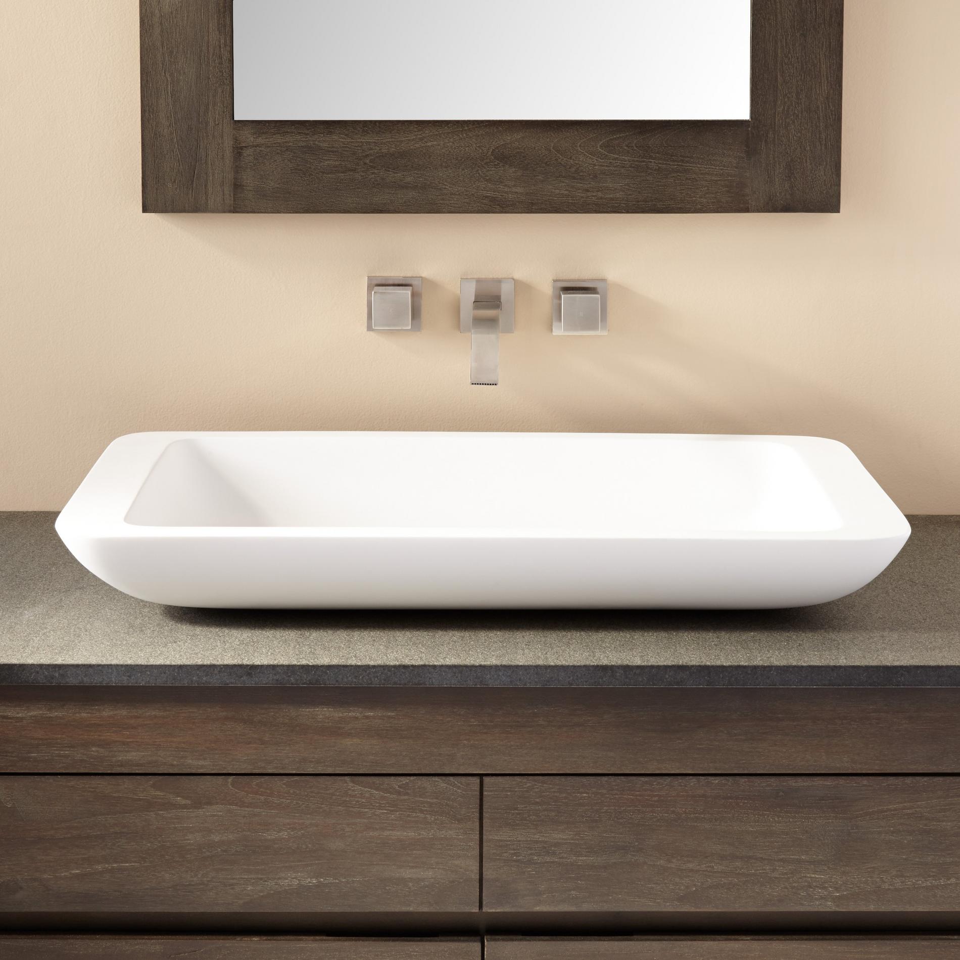 Alanna Large Matte Solid Surface Vessel Sink | Signature Hardware