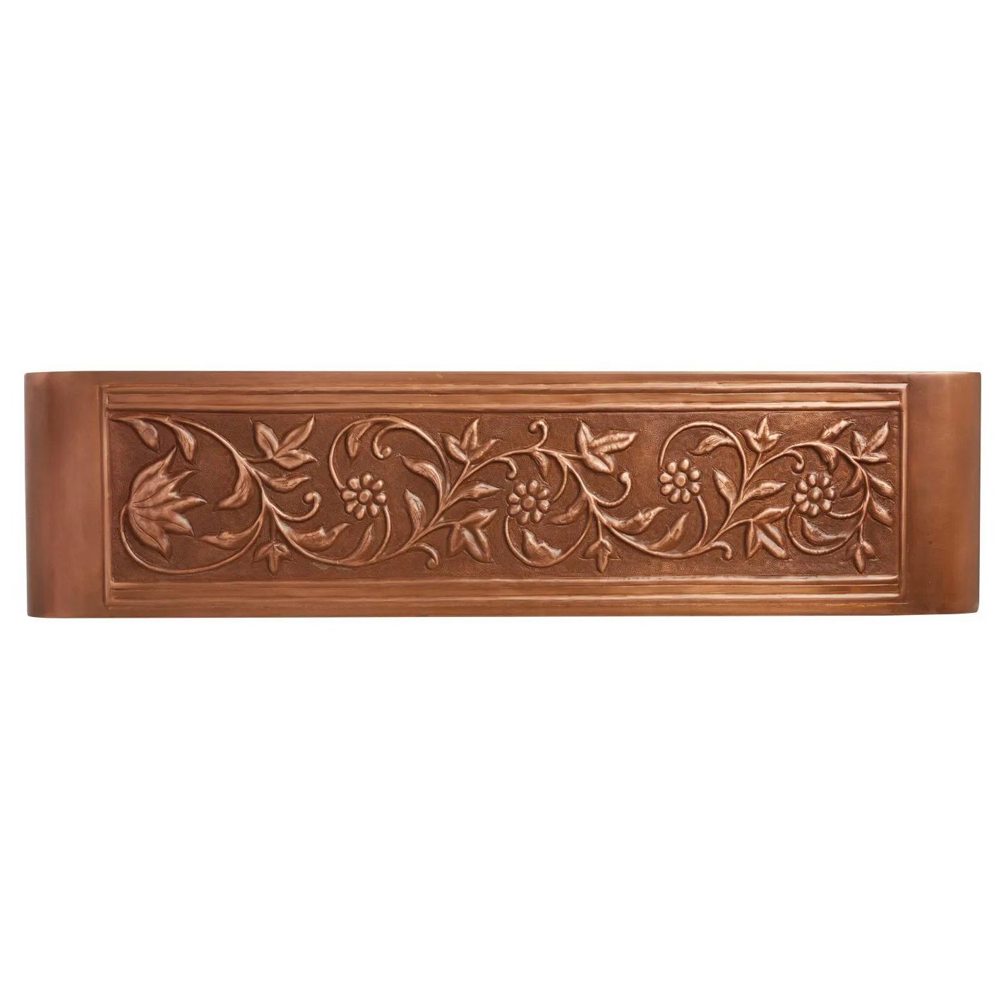 36 Vine Design Copper Farmhouse Sink Signature Hardware