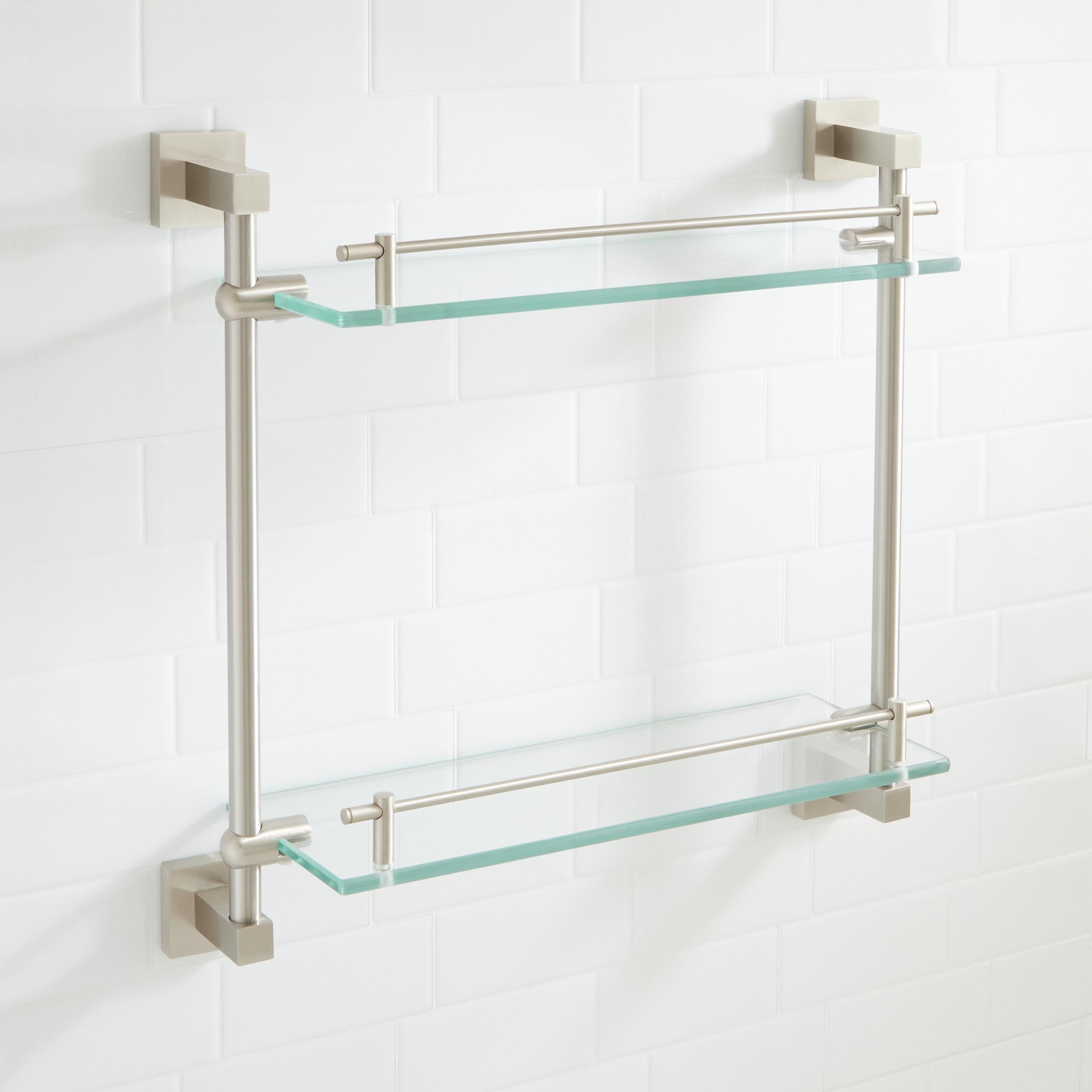 Albury Tempered Glass Shelf - Two Shelves | Signature Hardware