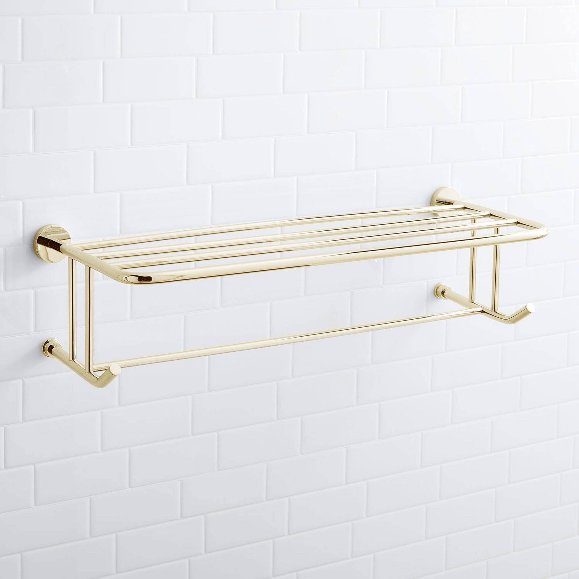 Ceeley Collection Towel Rack - Polished Brass | Signature Hardware