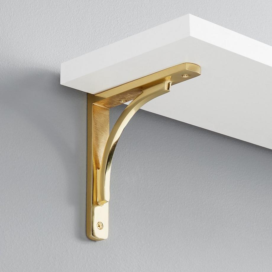 Keeton Solid Brass Shelf Bracket | Signature Hardware