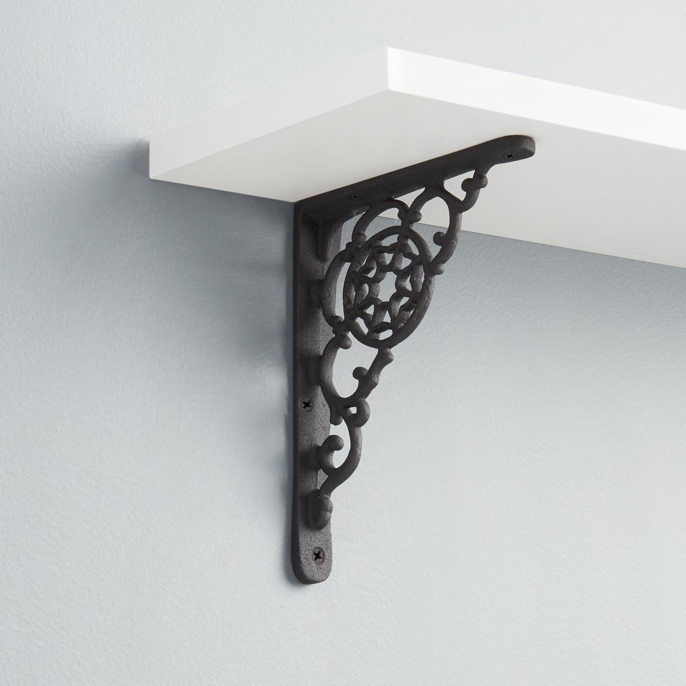 Small Honeycomb Cast Iron Shelf Bracket - Distressed White | Signature ...