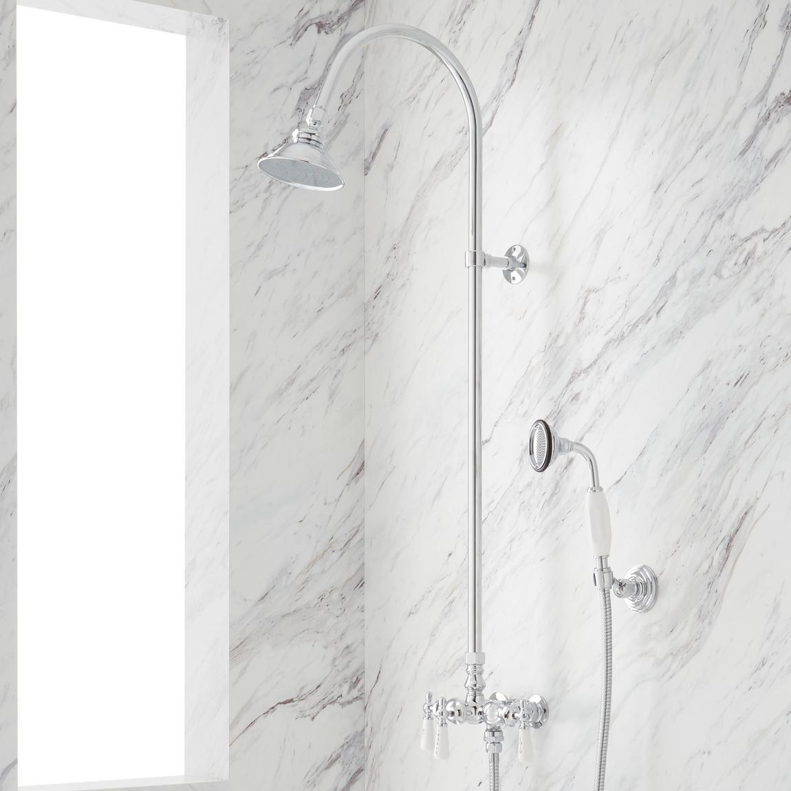 Exposed Pipe Showers