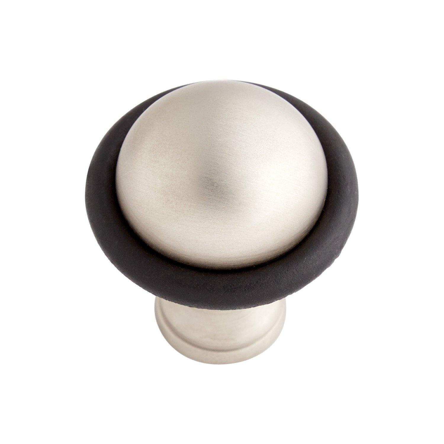 Solid Brass Petite Doorstop - Brushed Nickel | Signature Hardware
