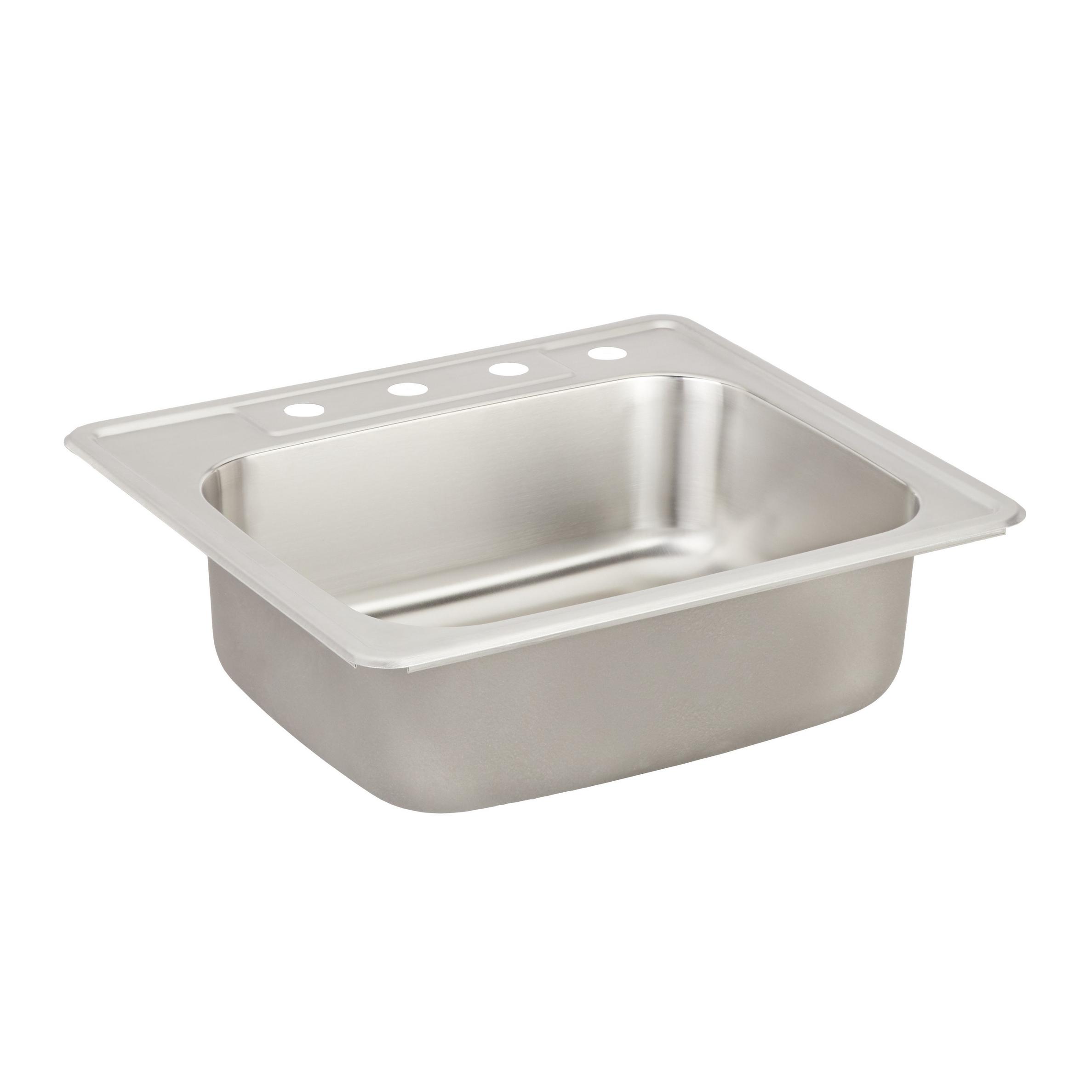 25" Infinite Rectangular Stainless Steel Drop-In Sink | Signature Hardware