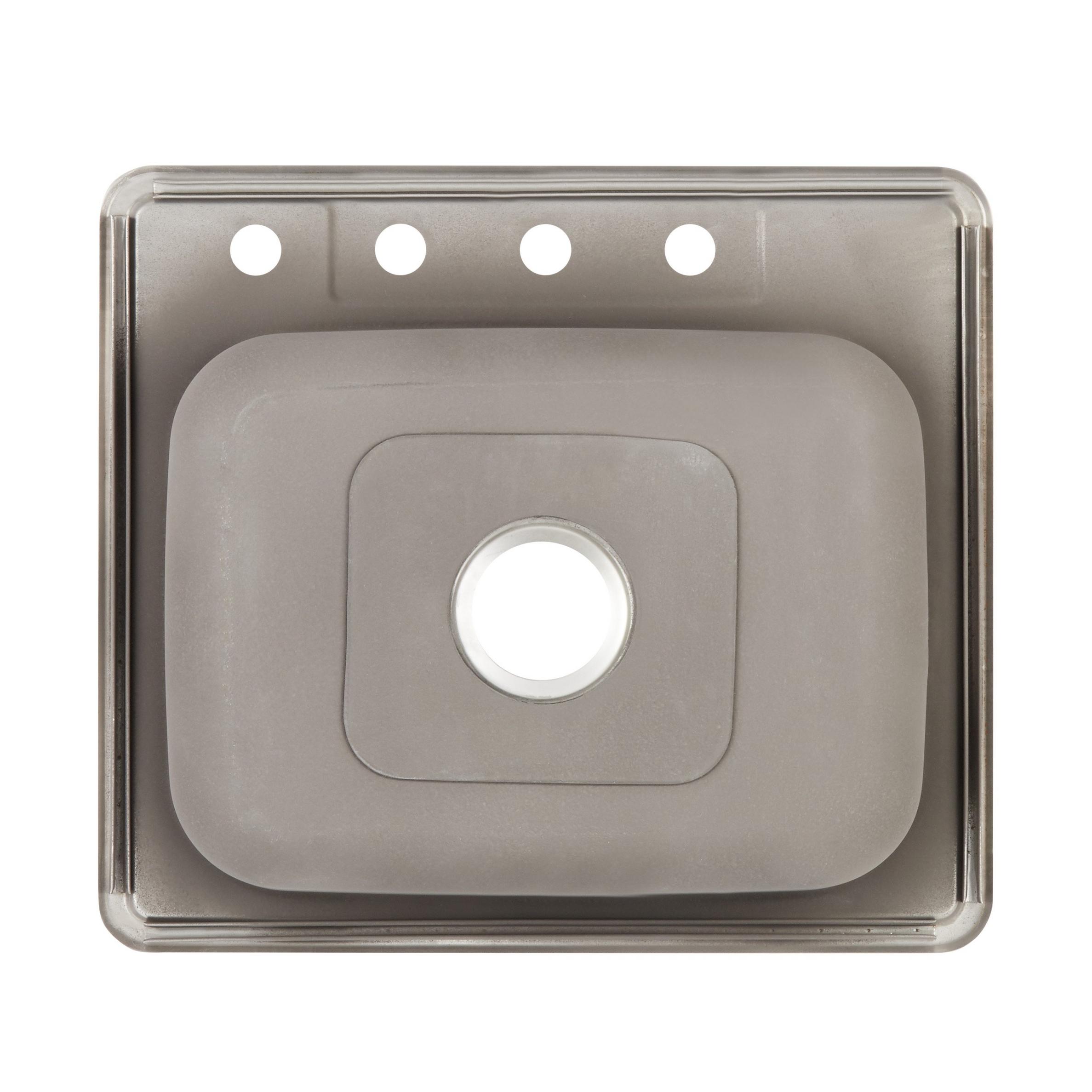 25" Infinite Rectangular Stainless Steel Drop-In Sink | Signature Hardware