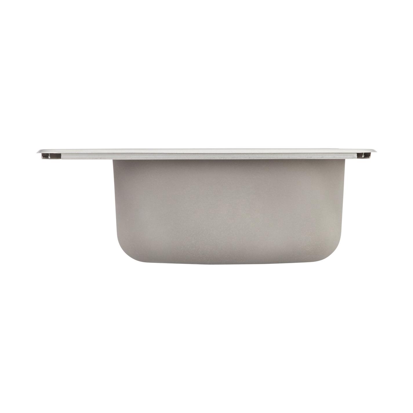 25" Infinite Rectangular Stainless Steel Drop-In Sink | Signature Hardware