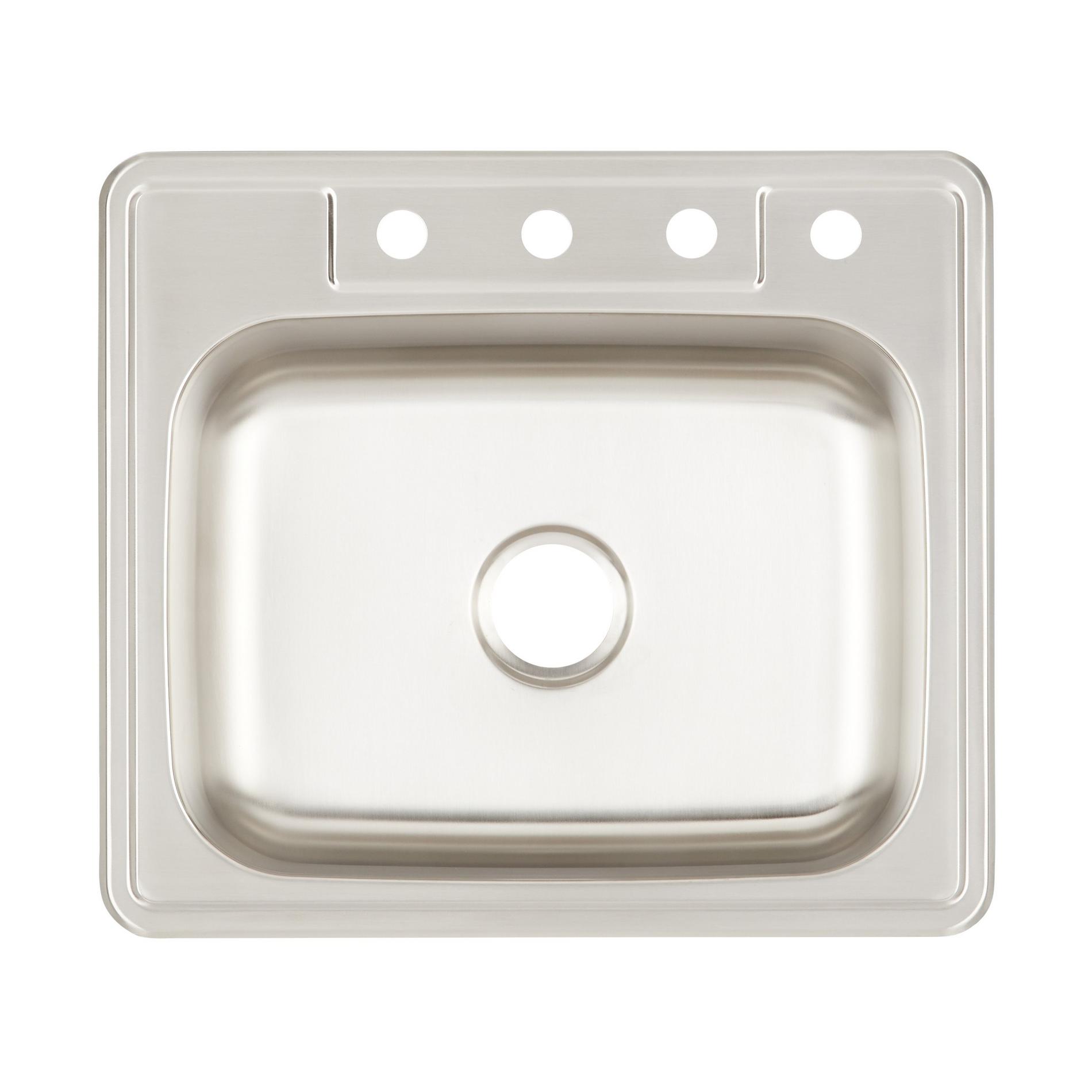 25" Infinite Rectangular Stainless Steel Drop-In Sink | Signature Hardware