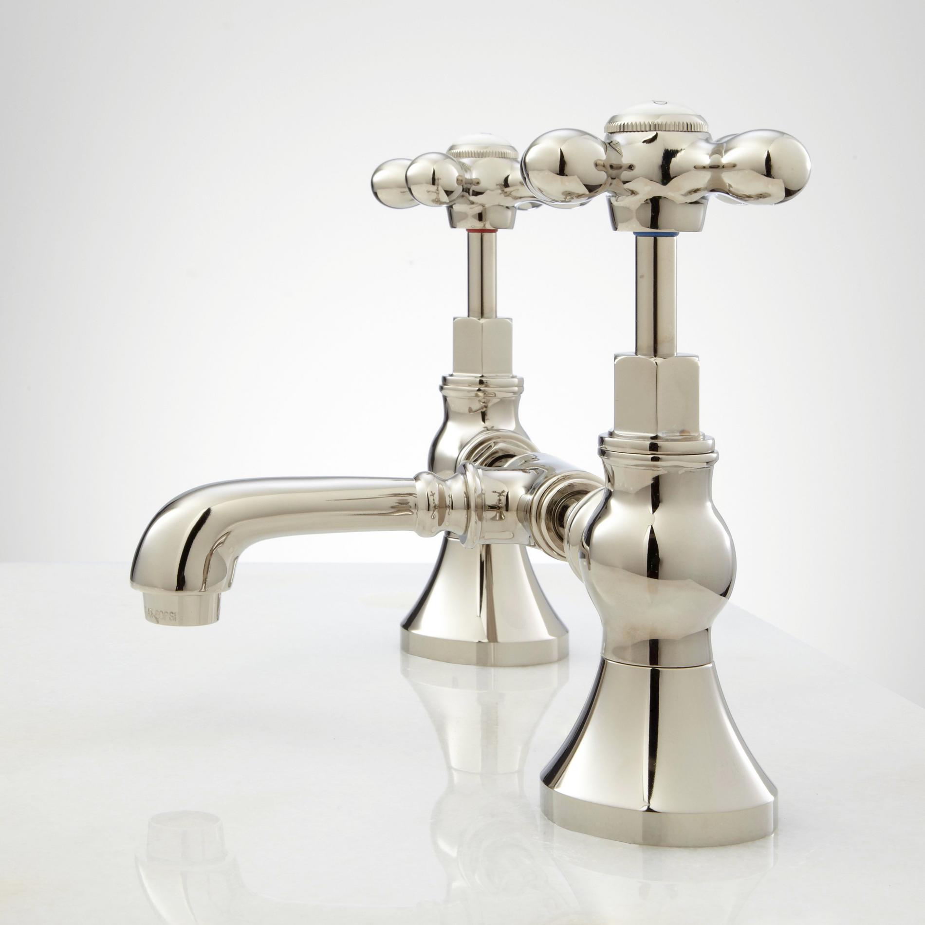 Monroe Bridge Bathroom Faucet - Cross Handles | Signature Hardware