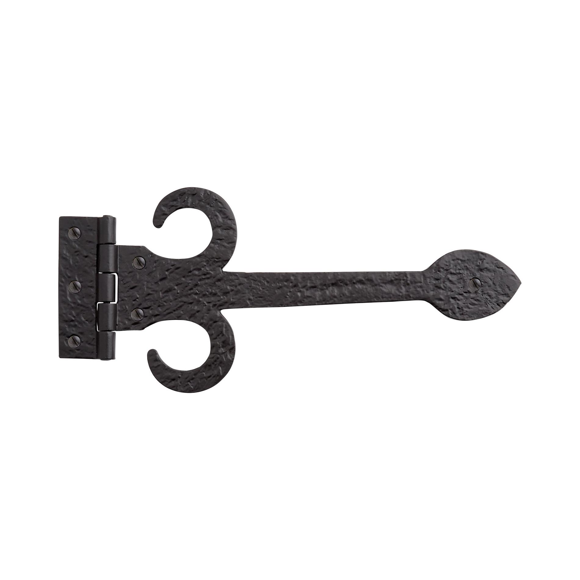 Elegant Cast Iron Strap Hinge - Matte Black Powder Coat | Signature ...