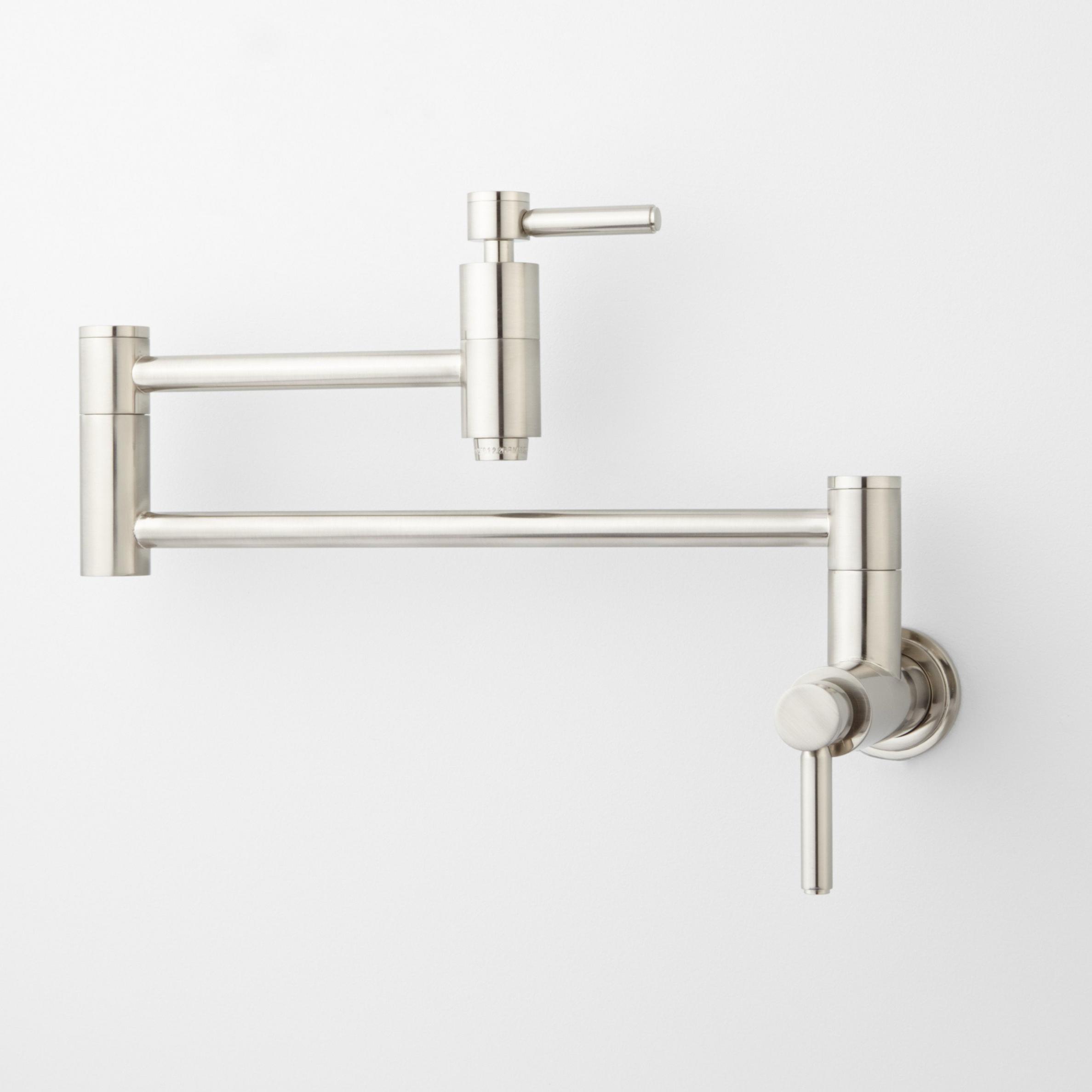 Contemporary Retractable Wall-Mount Pot Filler Faucet | Signature Hardware
