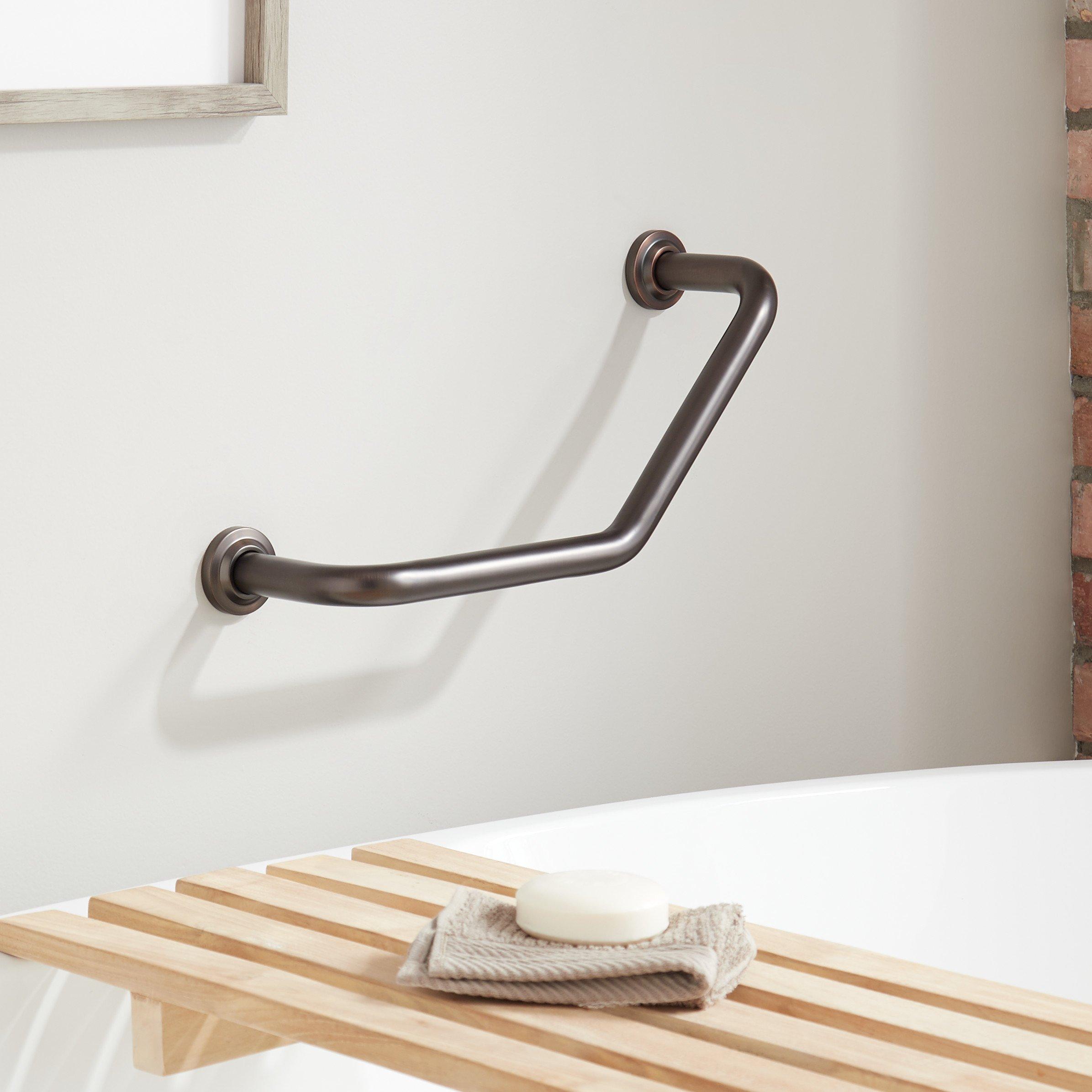 Lenoir Angled Grab Bar - Oil Rubbed Bronze | Signature Hardware