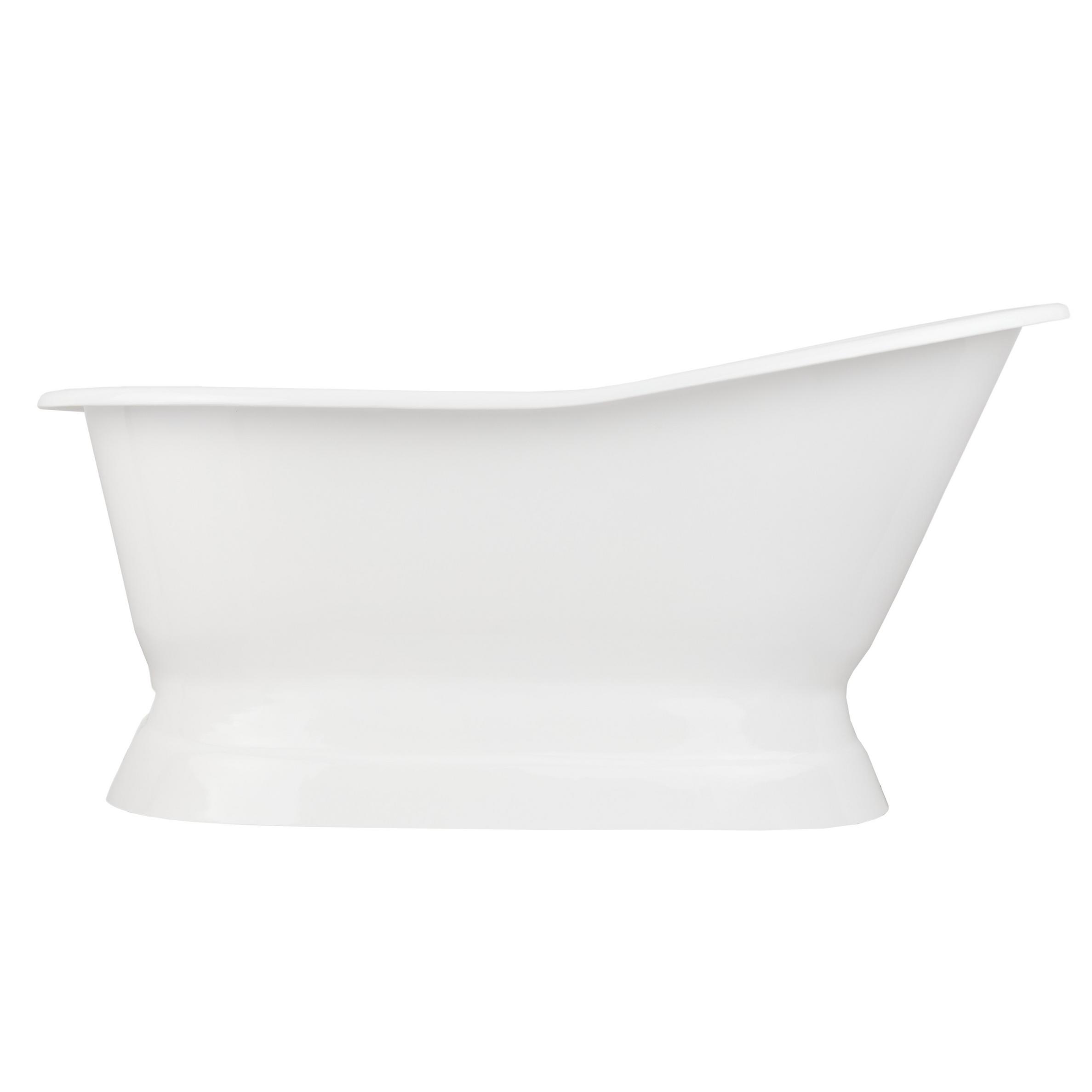 68" Ryan Cast Iron Slipper Pedestal Tub - Overflow - 7" Rim Holes ...