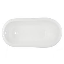 68" Ryan Cast Iron Slipper Pedestal Tub - Overflow - 7" Rim Holes ...