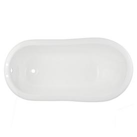 68" Ryan Cast Iron Slipper Pedestal Tub - Overflow - 7" Rim Holes ...