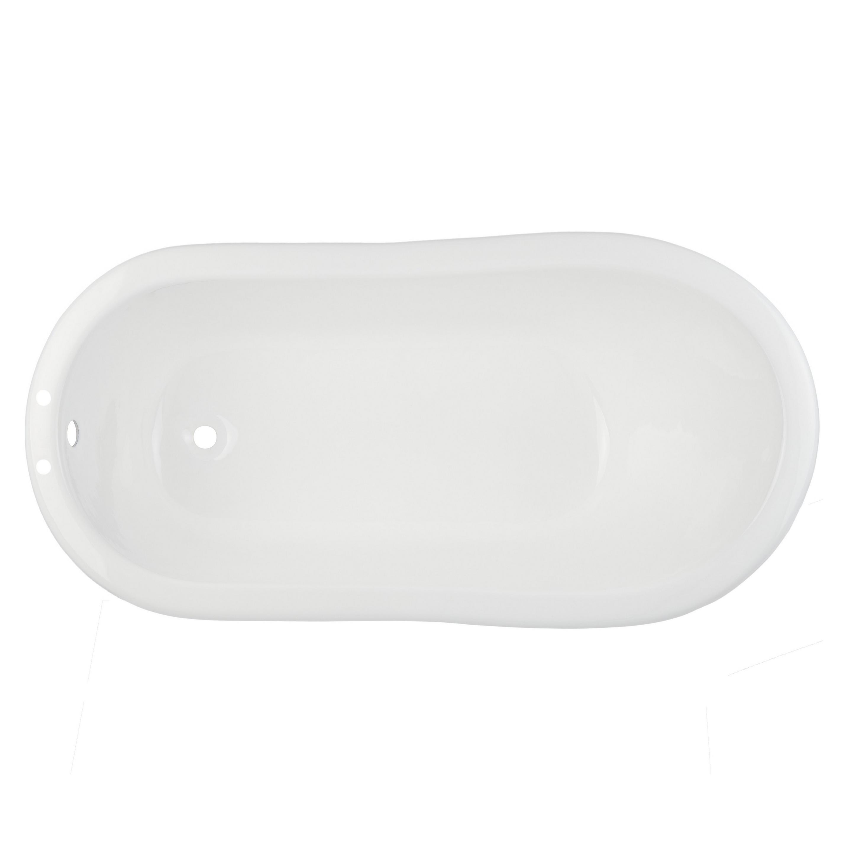 68" Ryan Cast Iron Slipper Pedestal Tub - Overflow - 7" Rim Holes ...