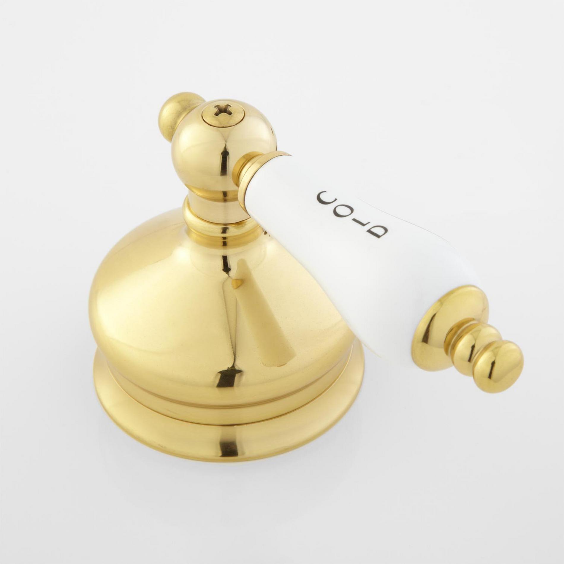 Shannon Widespread Bathroom Faucet - Porcelain Lever Handles ...