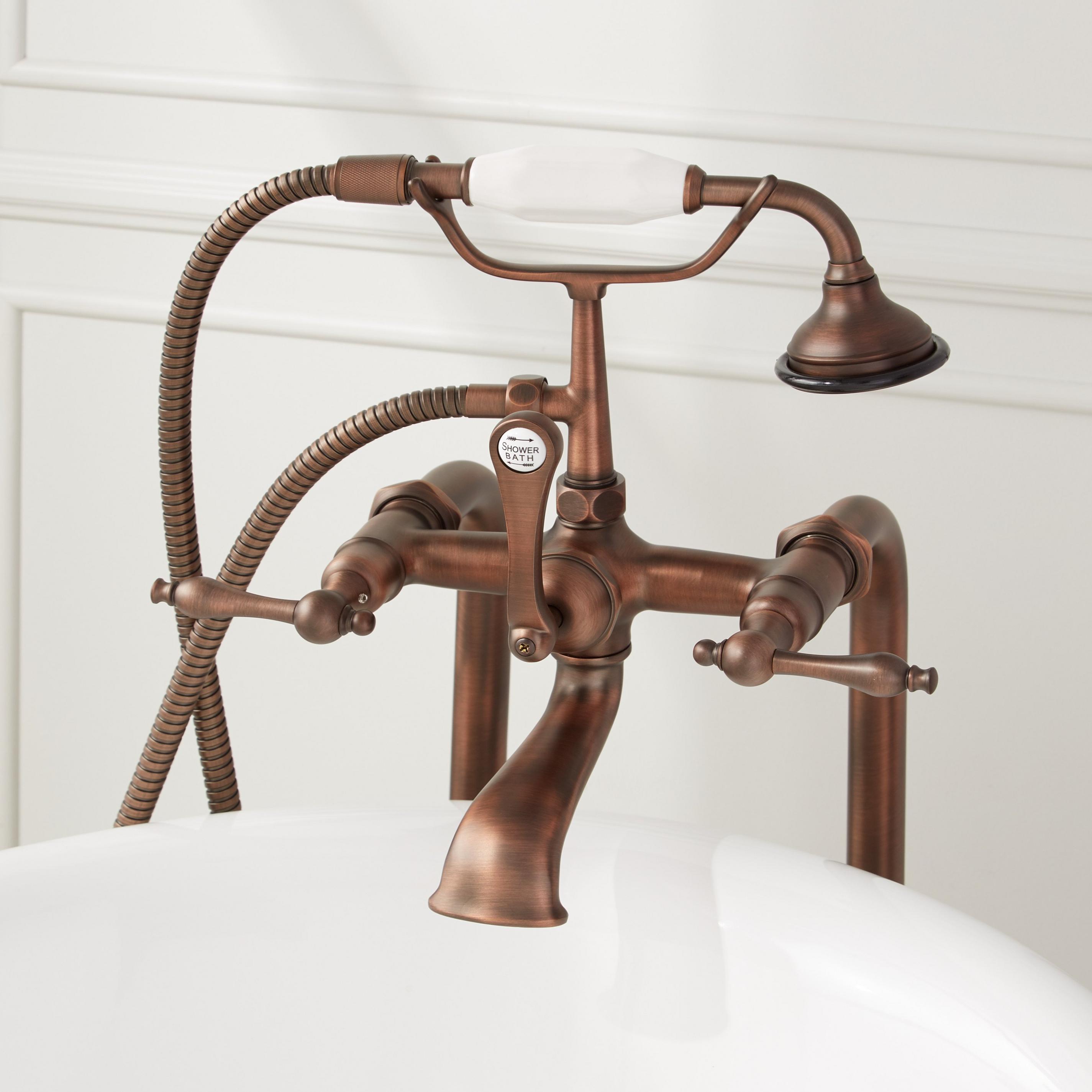 Freestanding Telephone Tub Faucet & Supplies - Lever Handles ...