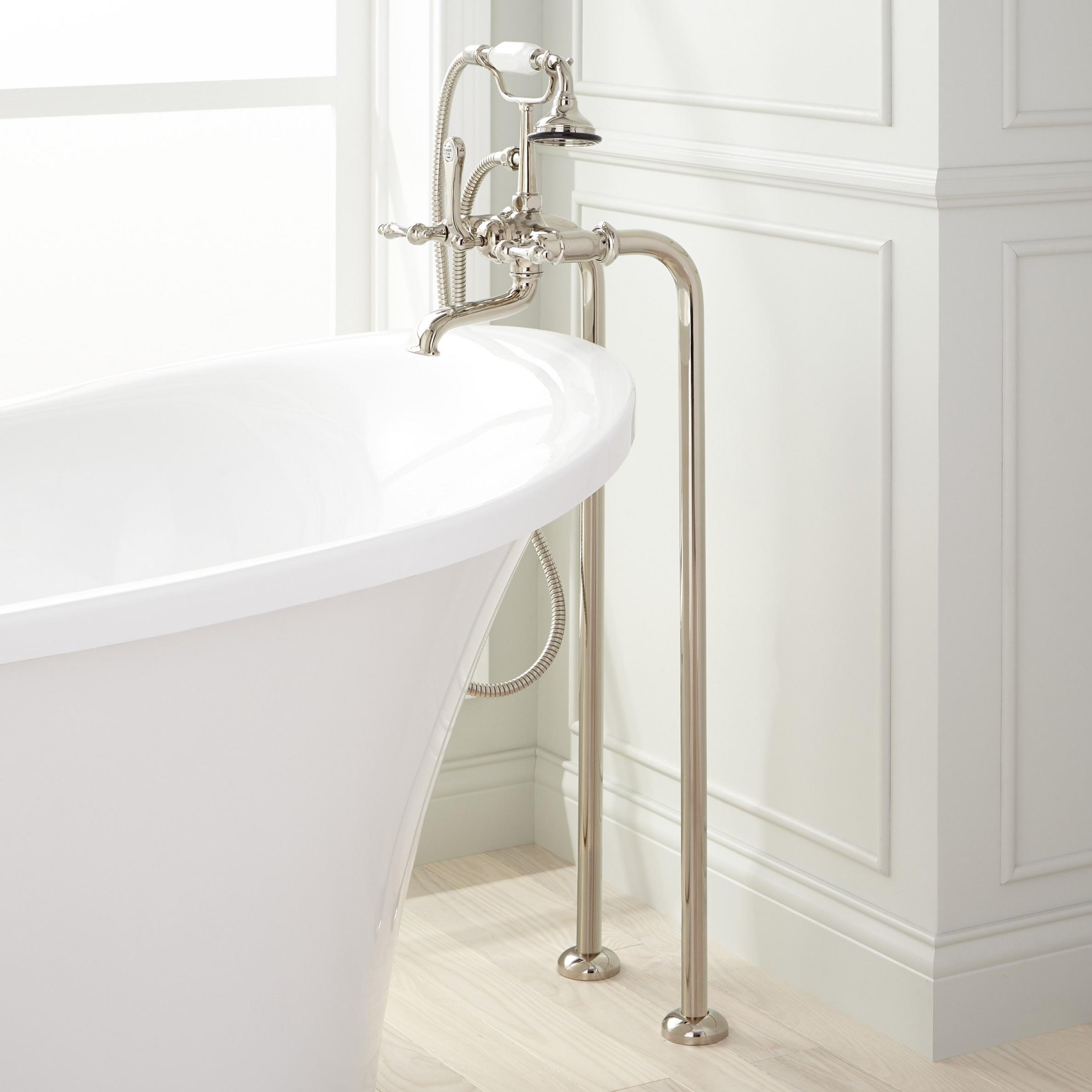 Freestanding Telephone Tub Faucet & Supplies - Lever Handles ...