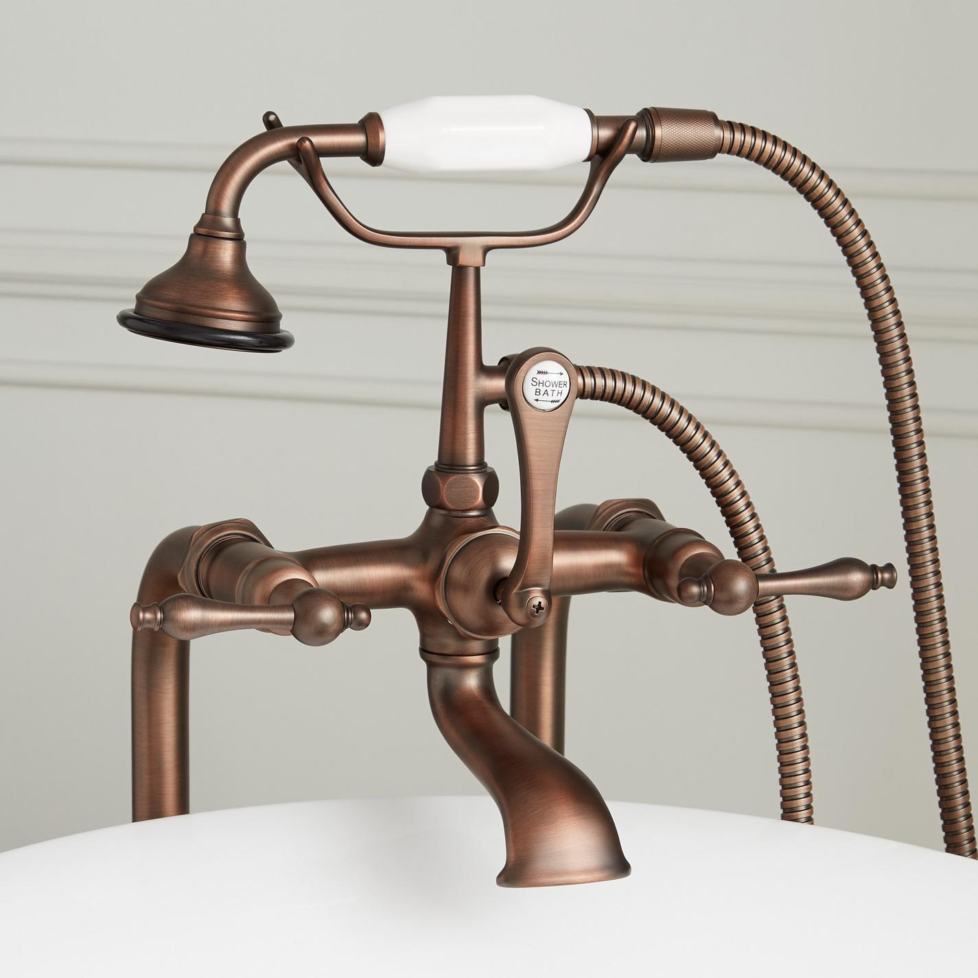 Freestanding Telephone Tub Faucet, Supplies & Valves - Lever Handles ...