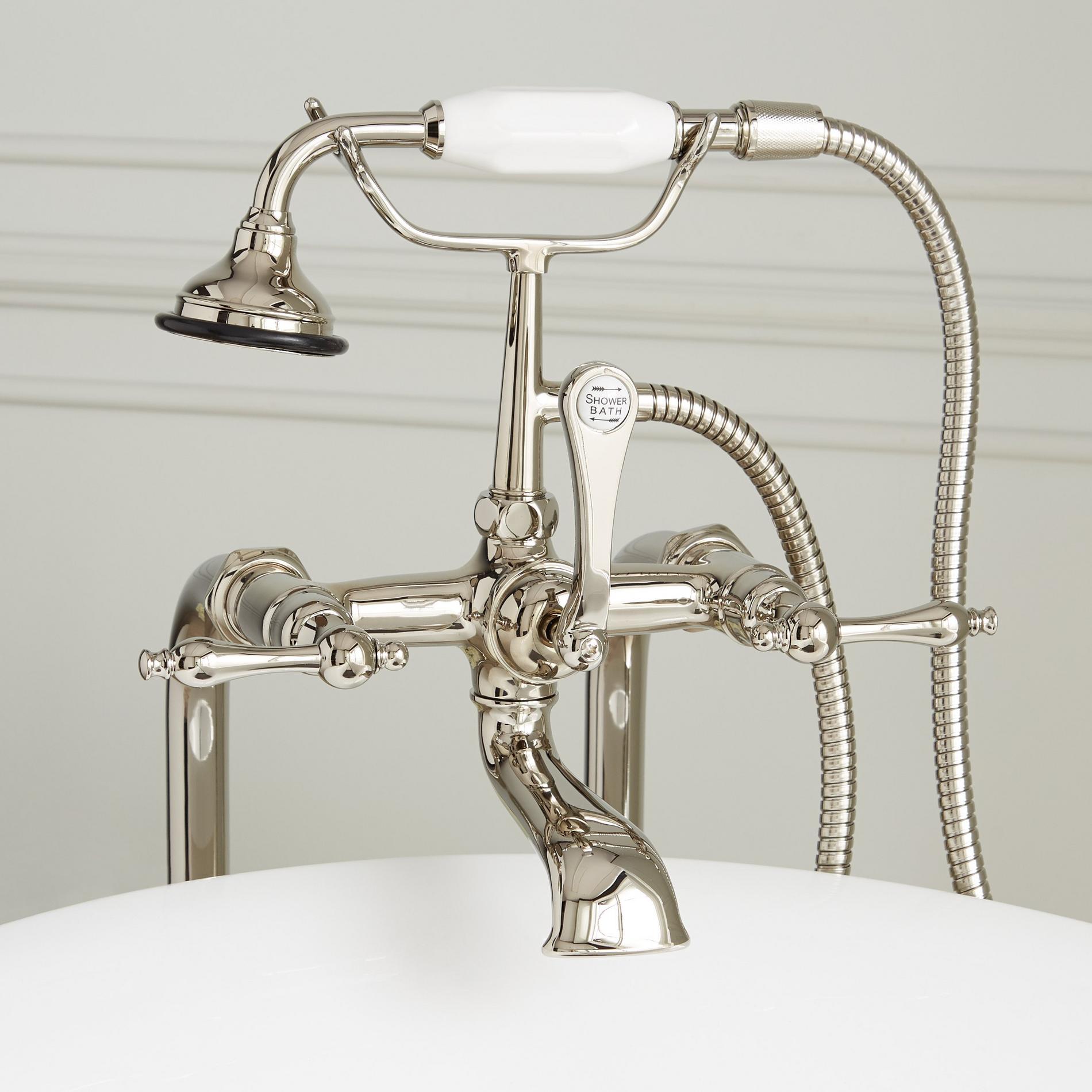 Freestanding Telephone Tub Faucet, Supplies & Valves - Lever Handles ...