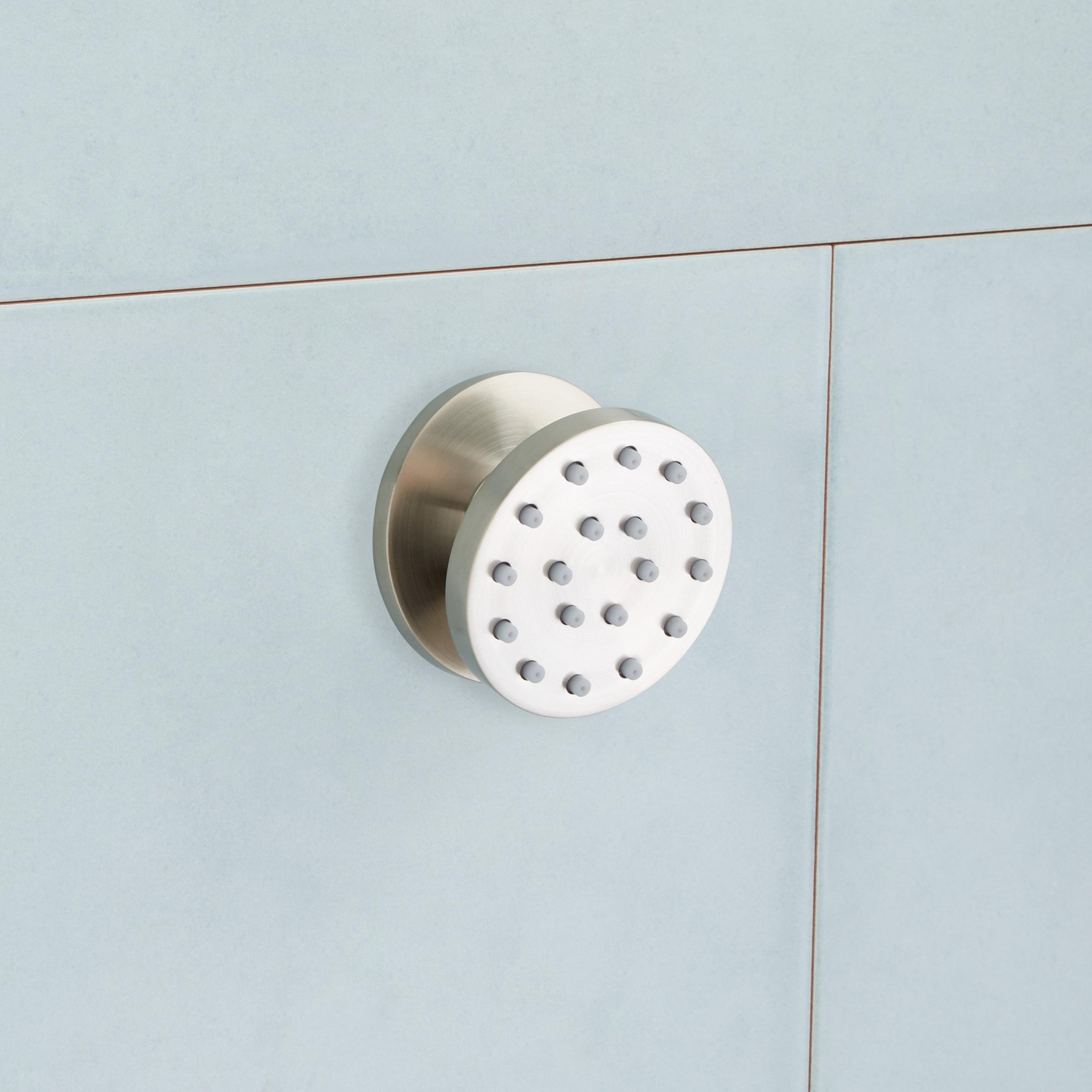 Arin Thermostatic Shower System with Hand Shower & 6 Body Sprays ...