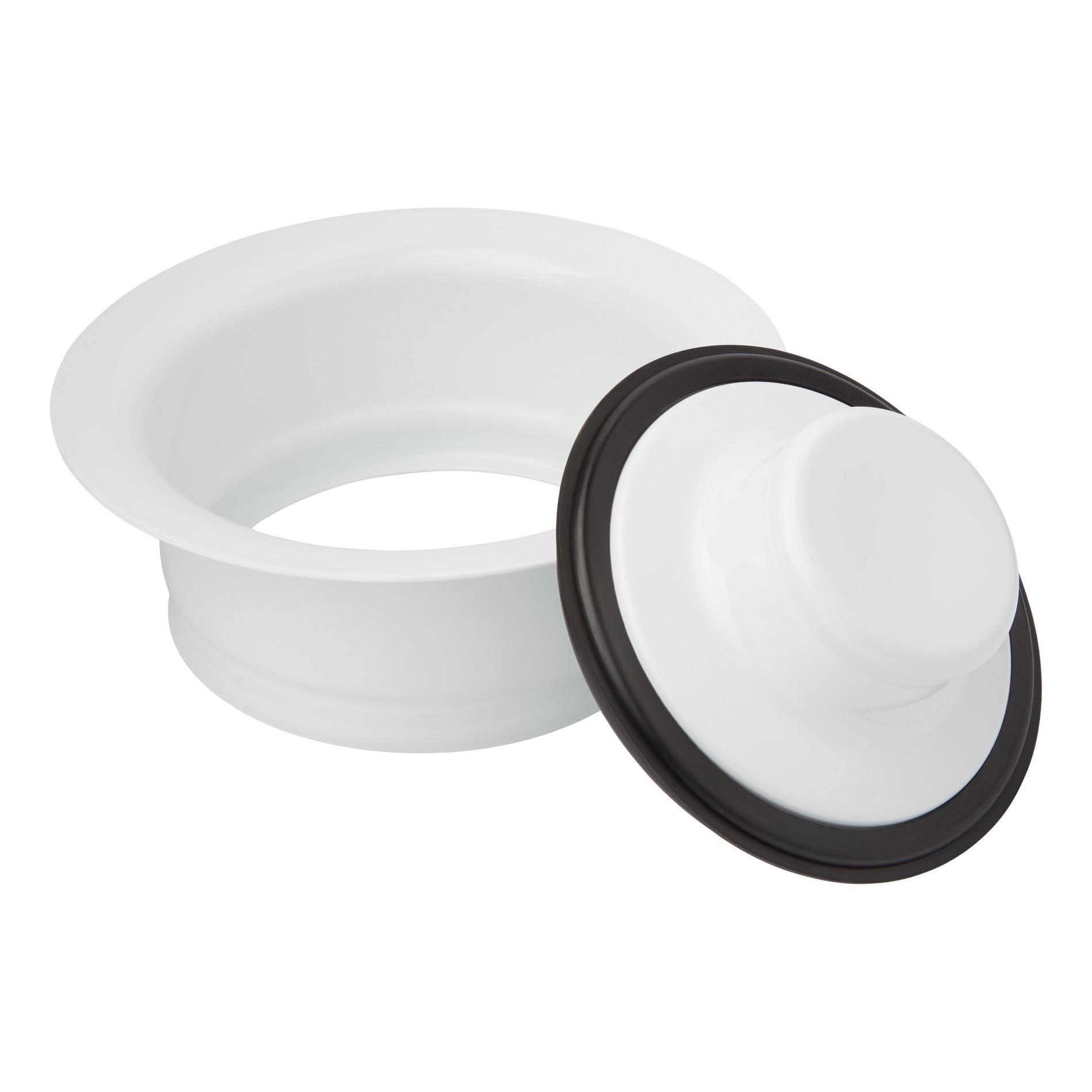 Standard Garbage Disposer Flange & Stopper - White | Signature Hardware