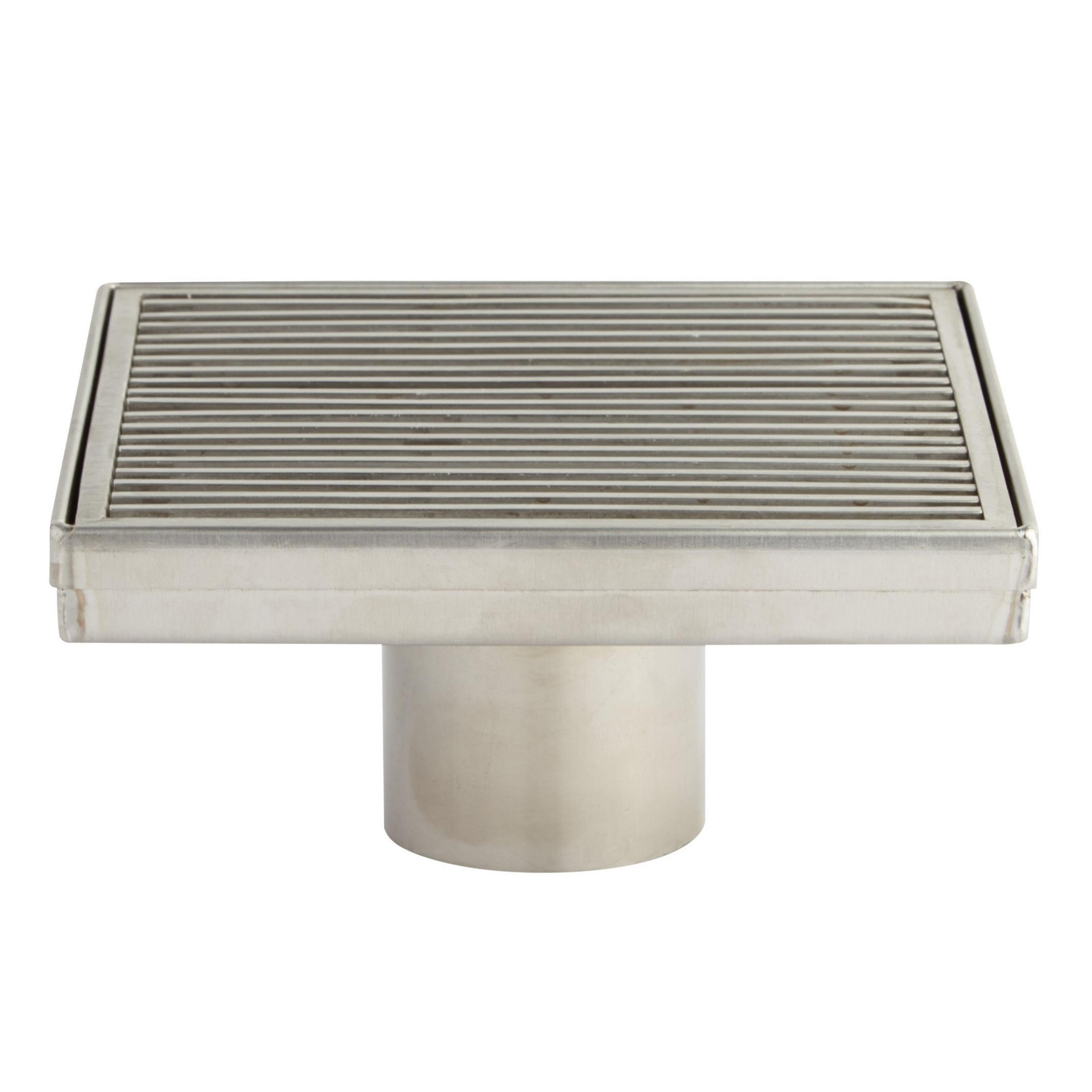 Carmen Square Shower Drain with Drain Flange | Signature Hardware