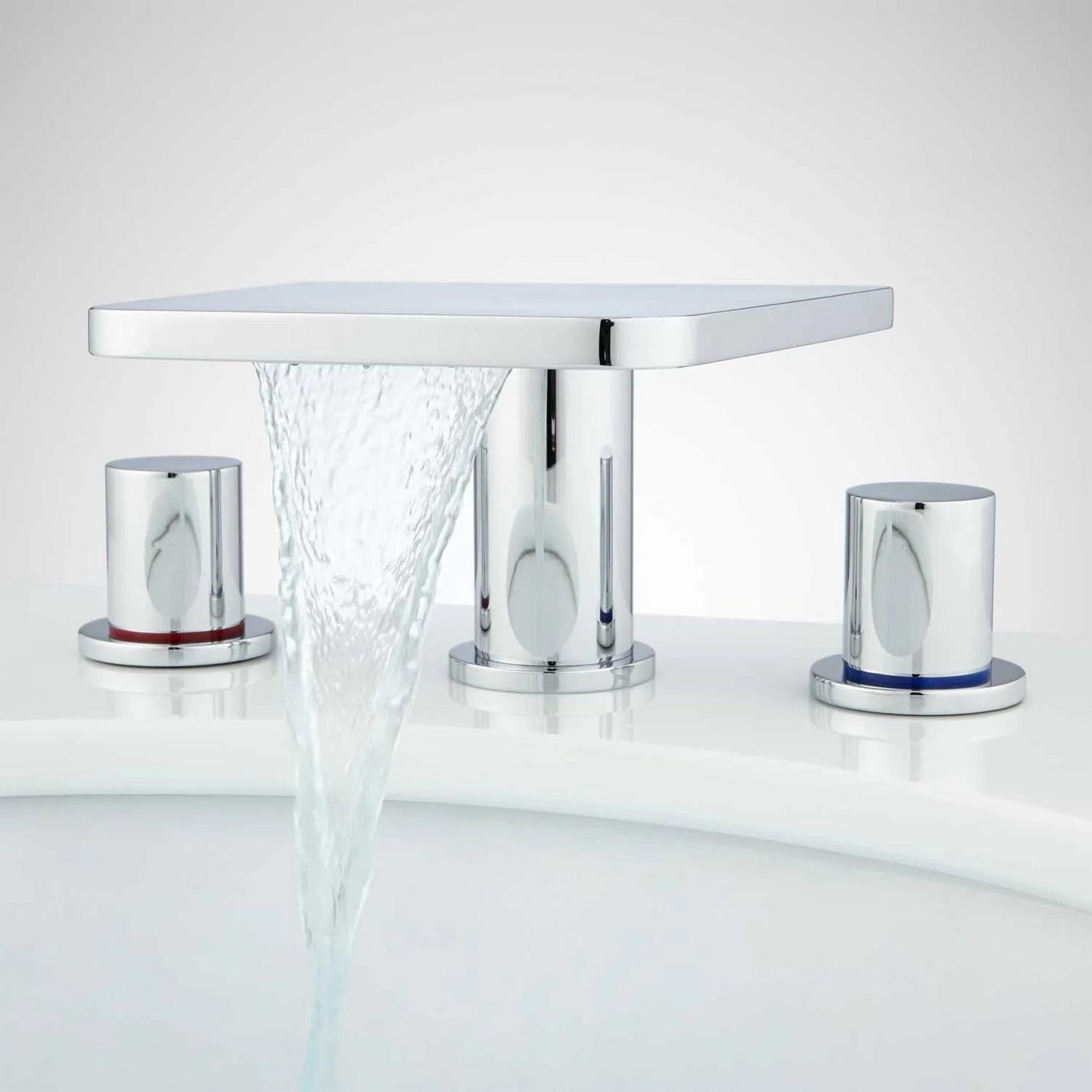 Knox Widespread Waterfall Faucet with Pop-Up Drain | Signature Hardware