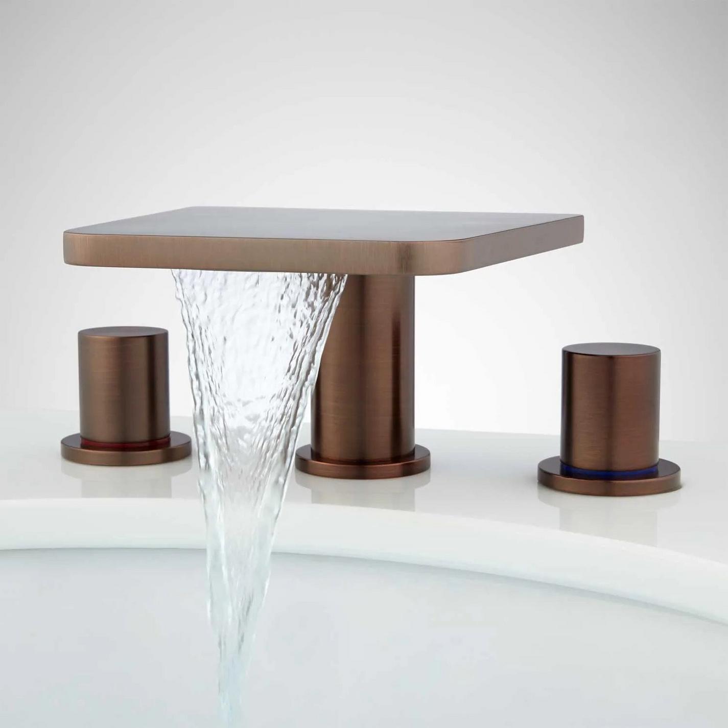Knox Widespread Waterfall Faucet with Pop-Up Drain | Signature Hardware