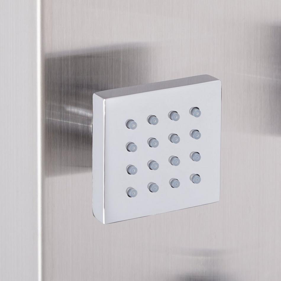 Shelton Thermostatic Stainless Steel Tub and Shower Panel with Hand ...