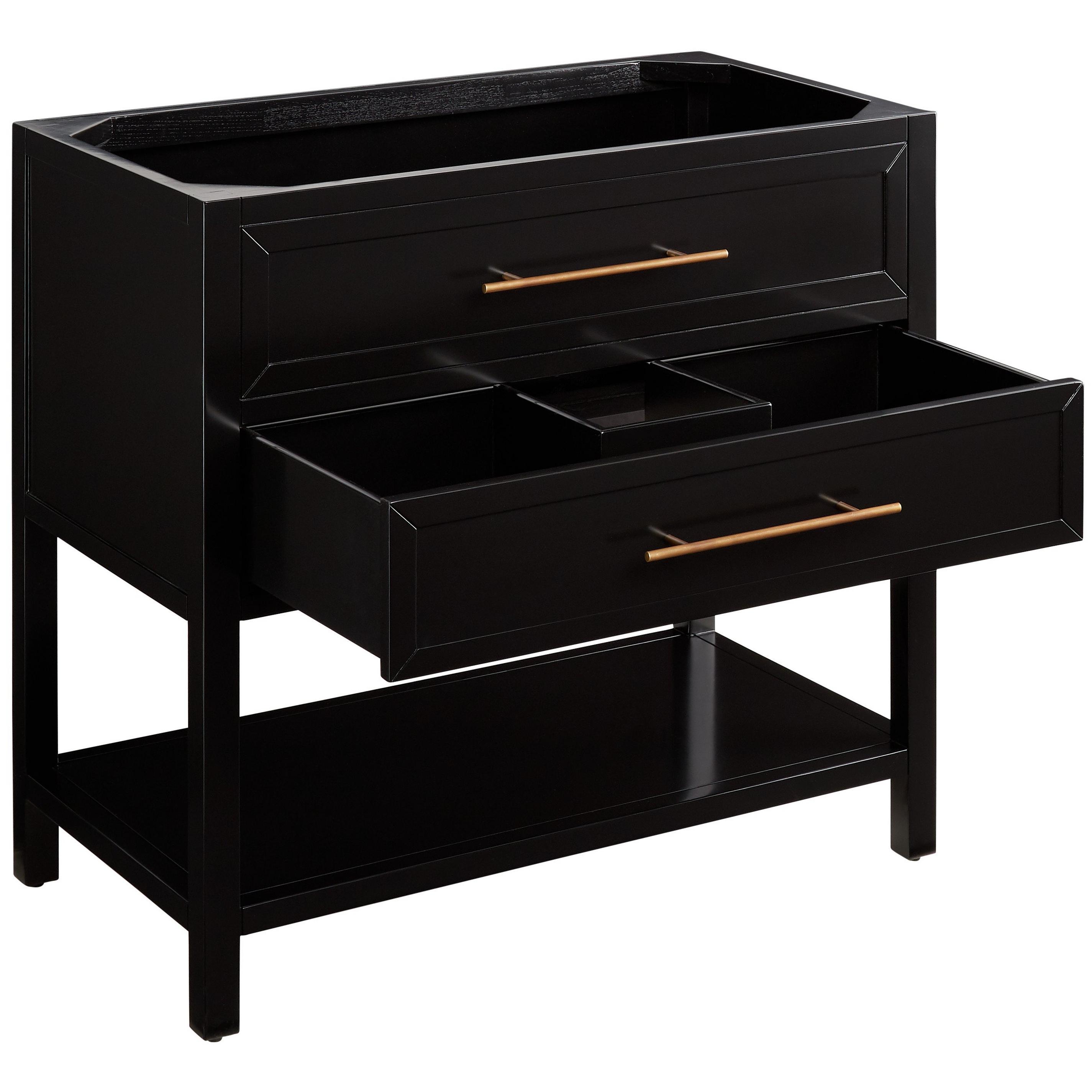 36" Robertson Vanity - Black - Vanity Cabinet Only | Signature Hardware