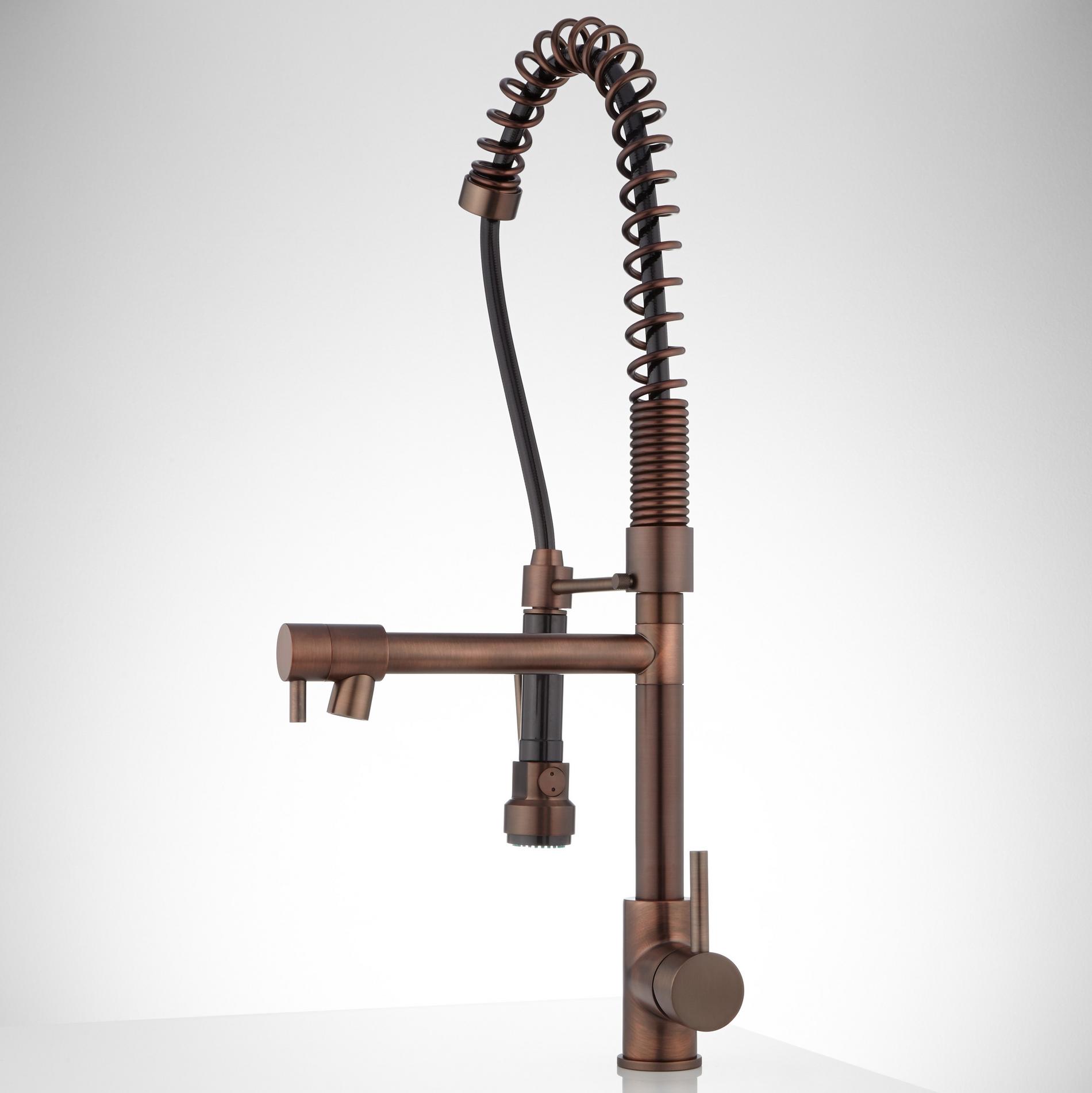 Levi Kitchen Faucet with Pull-Down Spring Spout - Oil Rubbed Bronze ...