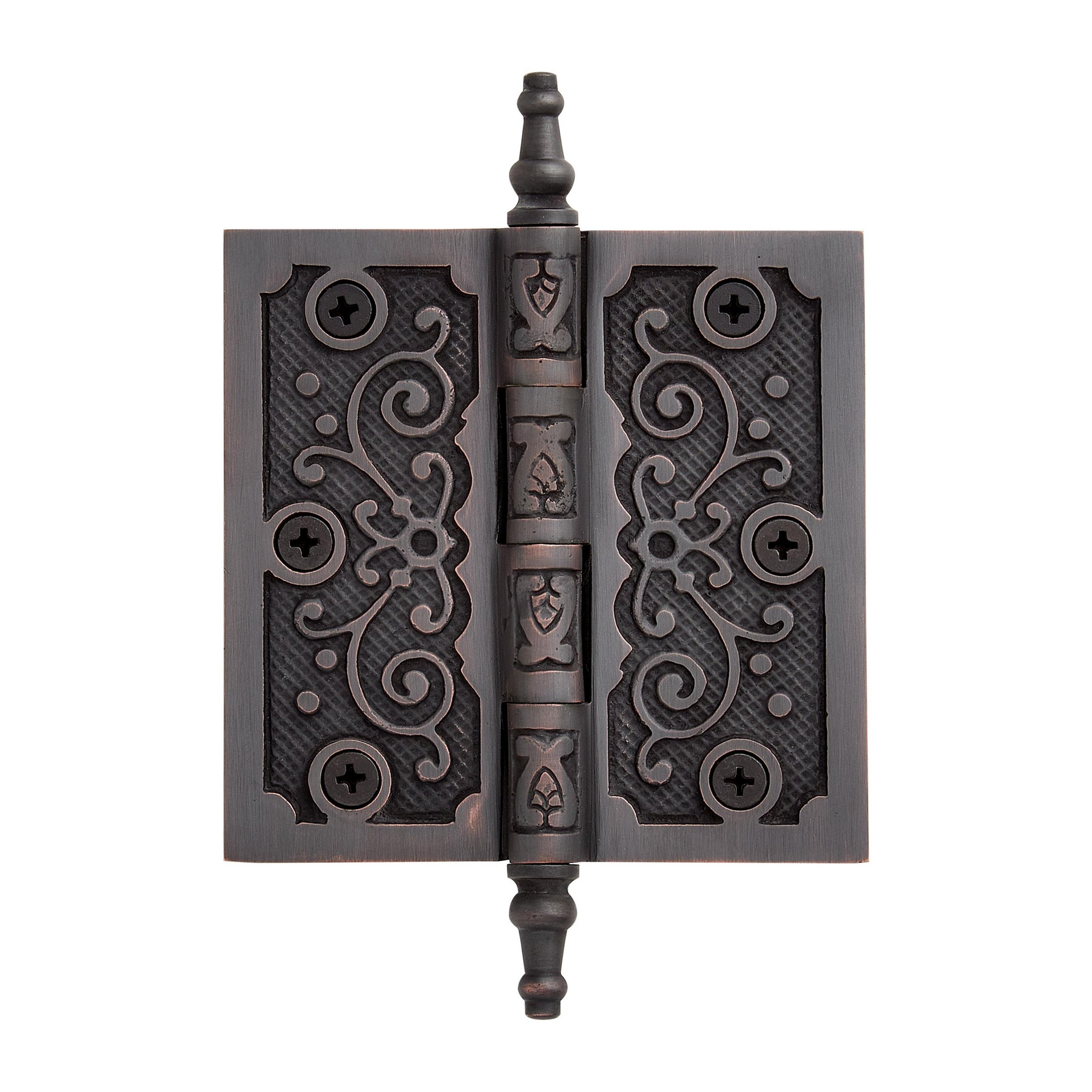 Solid Brass Ornate Door Hinge | Signature Hardware