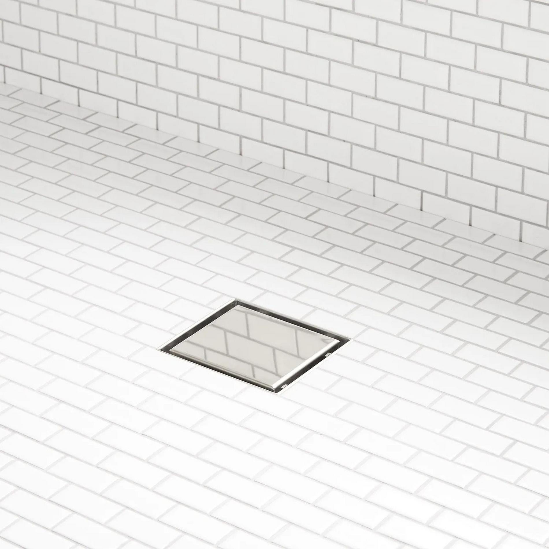 Ortiz Square Shower Drain with Drain Flange | Signature Hardware