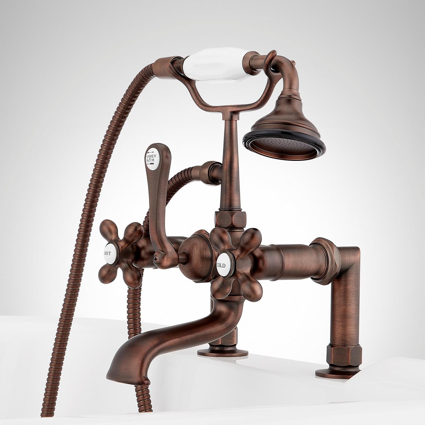 Tub Mounted Faucets, Rim Mounted Tub Faucets | Signature Hardware